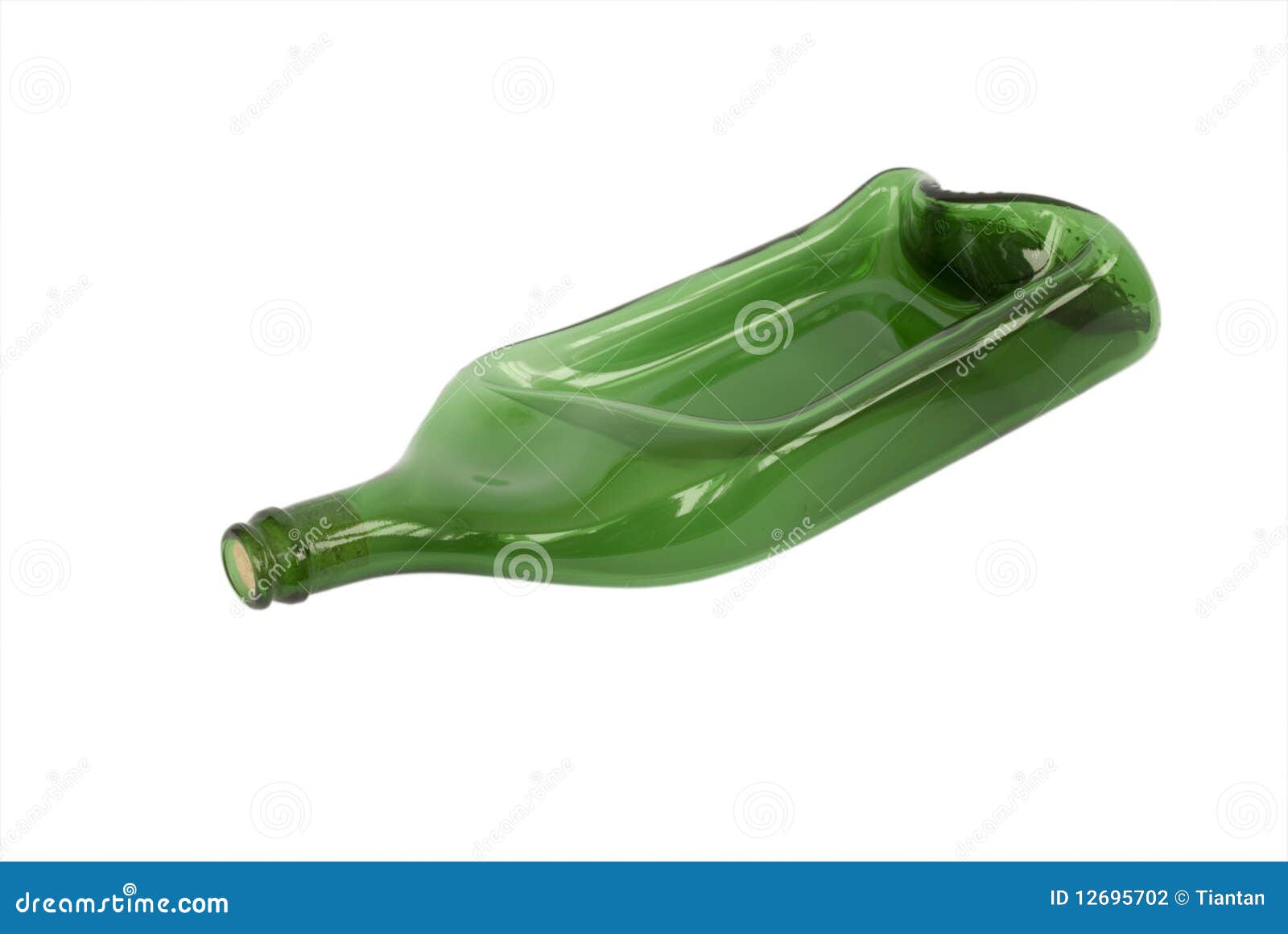 Deformed glass bottle stock photo. Image of single, bright - 12695702