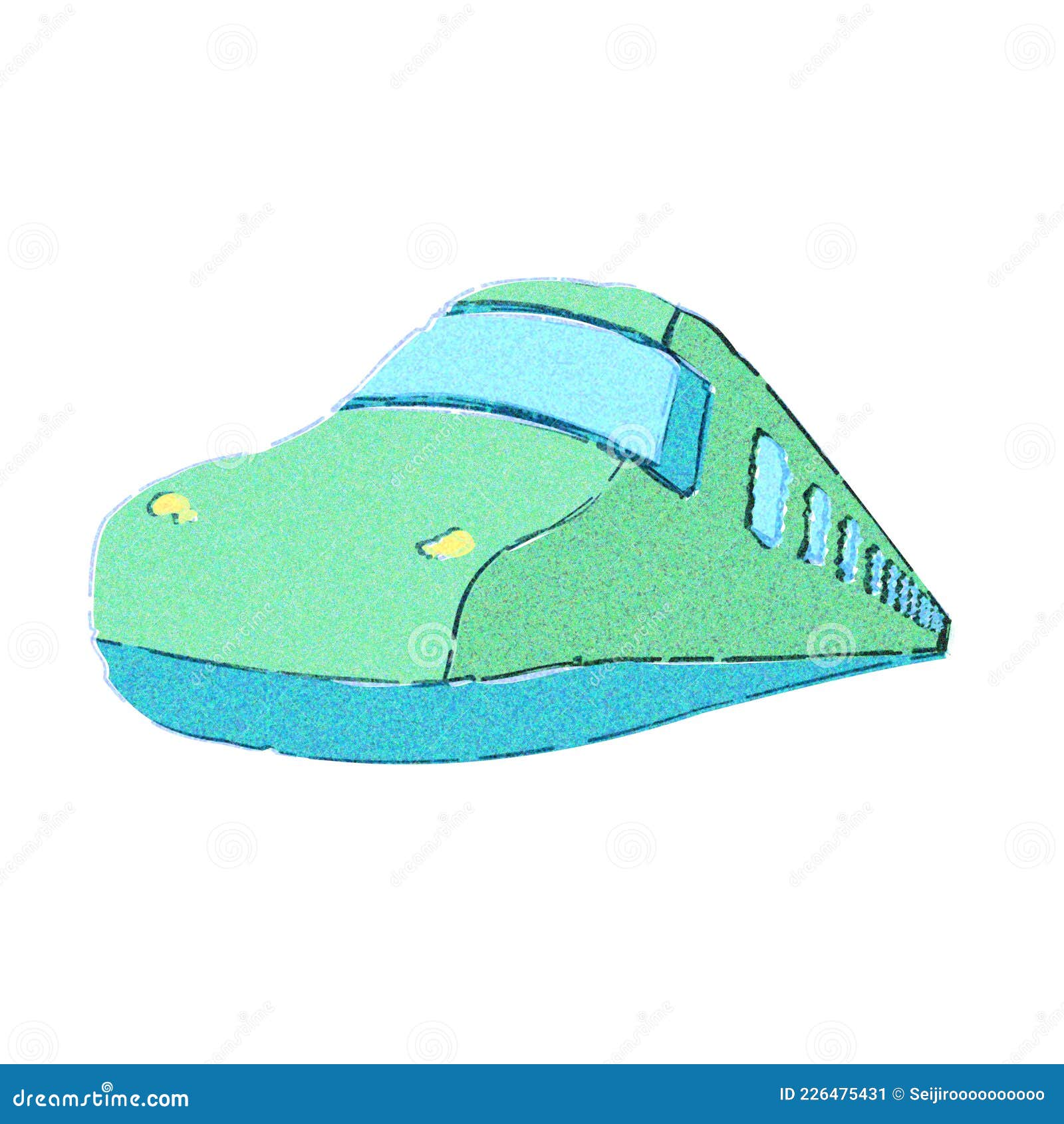 Deformed high-speed rail stock illustration. Illustration of accessory ...