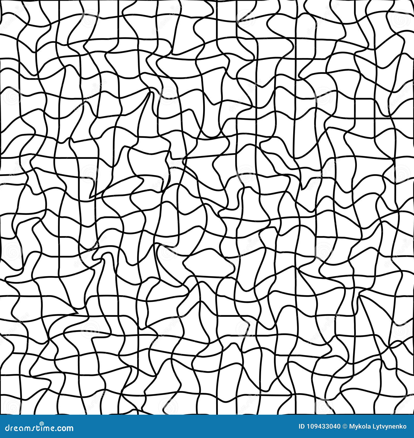 Deformed Mes Grid, Tangled Maze, Vector Background Of Tangled Lines ...