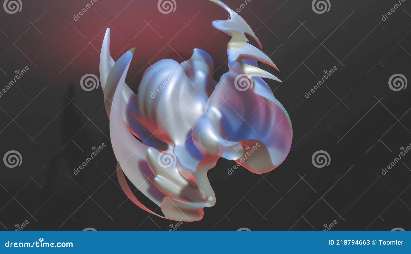 Deformed Mother-of-pearl Plane with Waves and Bends on a Dark ...