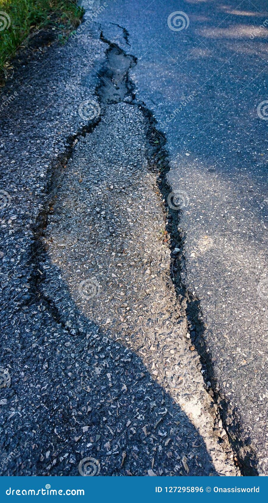 Deformed road stock photo. Image of deformed, cracks - 127295896