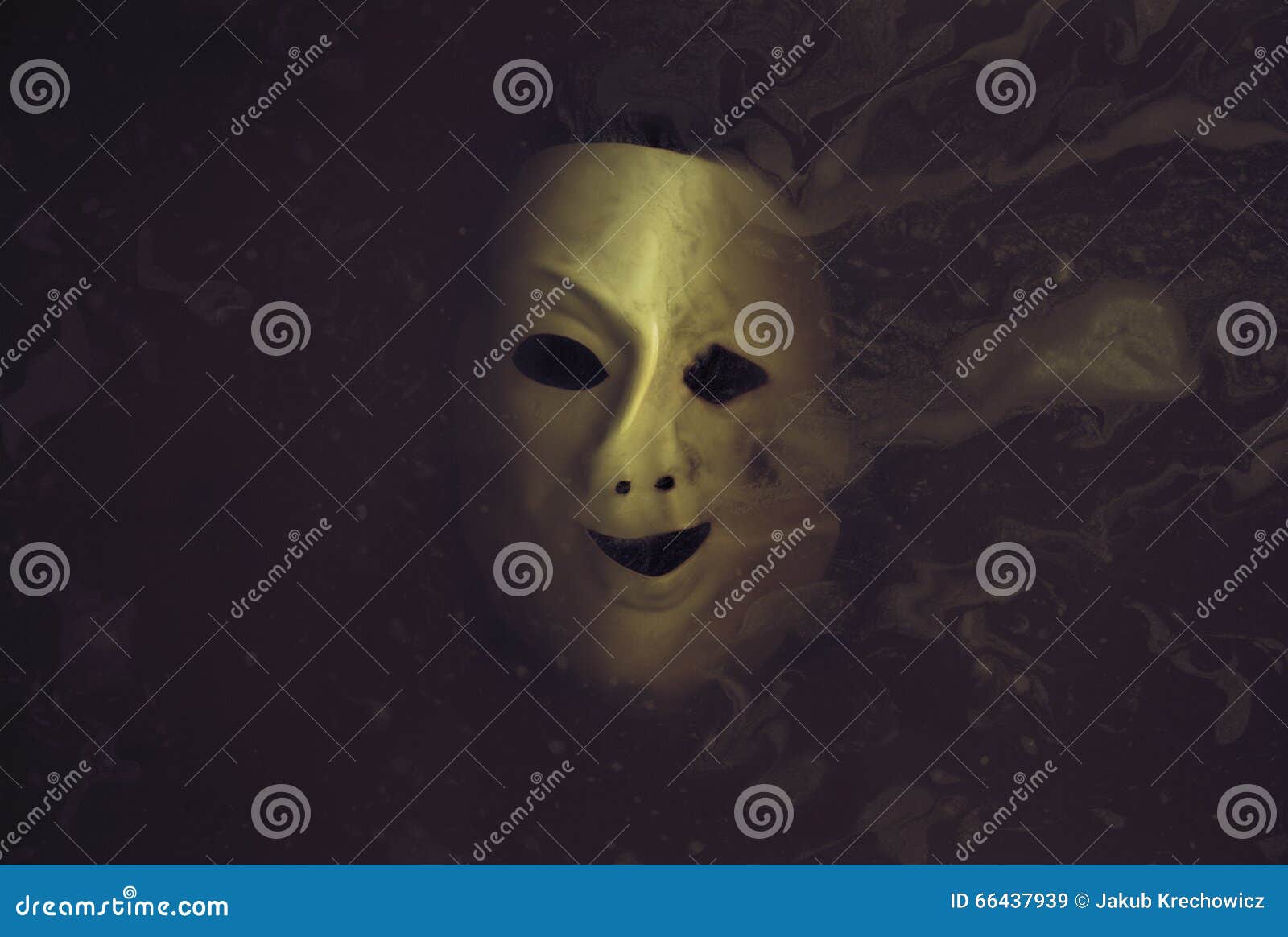 Man In Scary Mask Isolated On Dark Background, Serial Killer Hiding ...