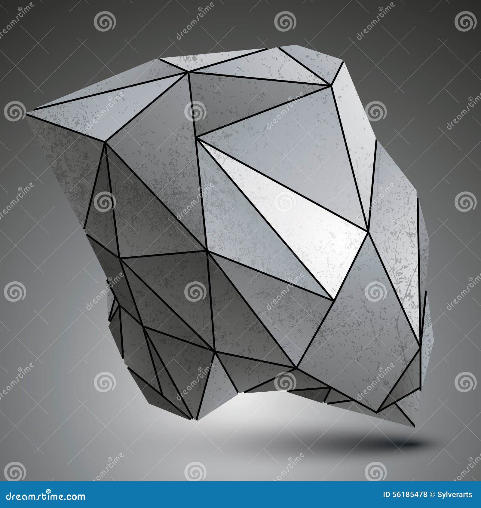 Deformed Sharp Metallic Stone Shaped Object Stock Vector - Illustration ...