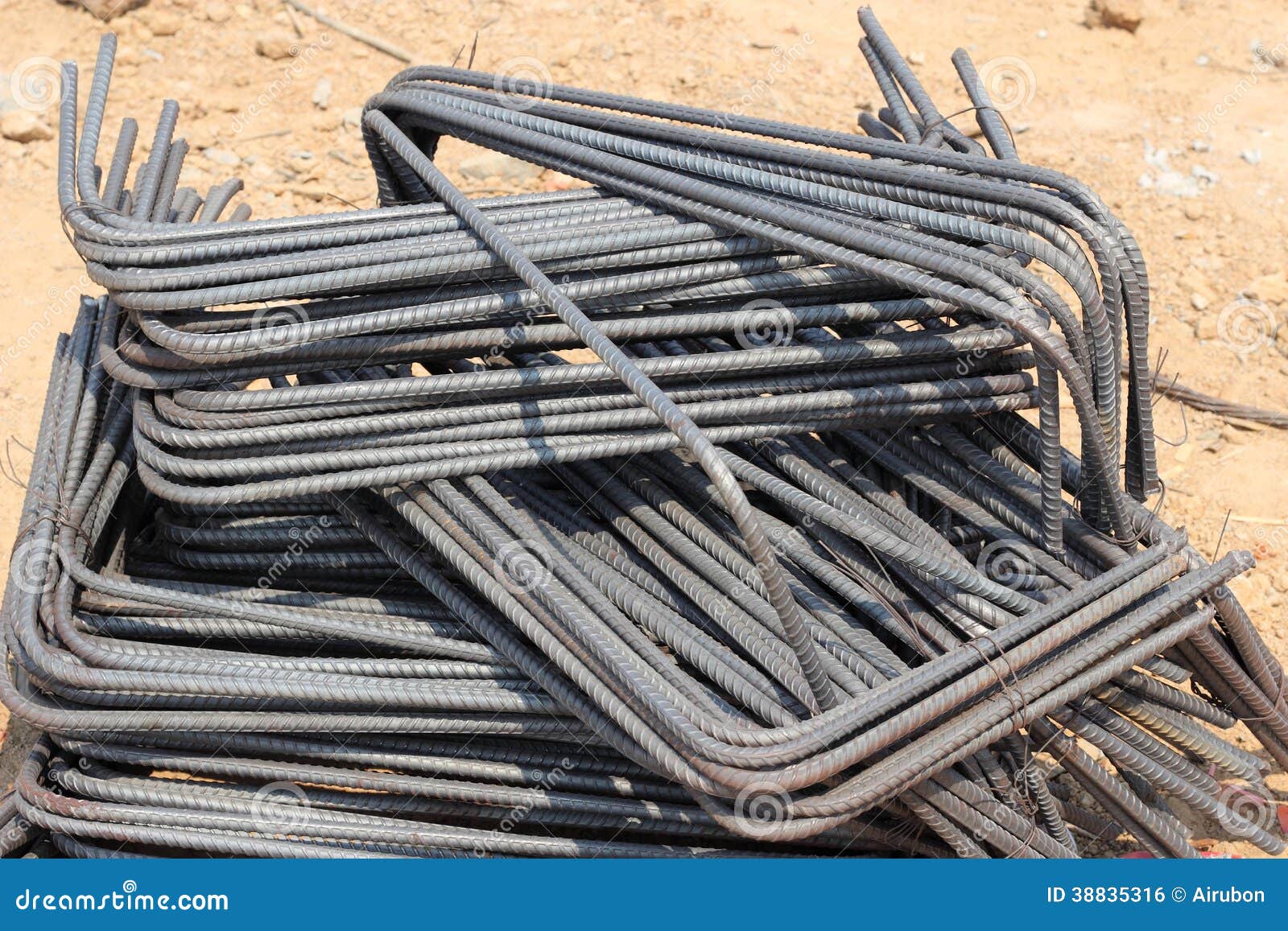 Deformed steel bar stock photo. Image of manufacturer - 38835316