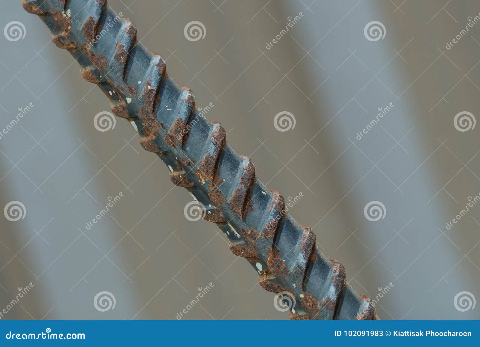 Deformed steel bar stock image. Image of iron, metal - 102091983