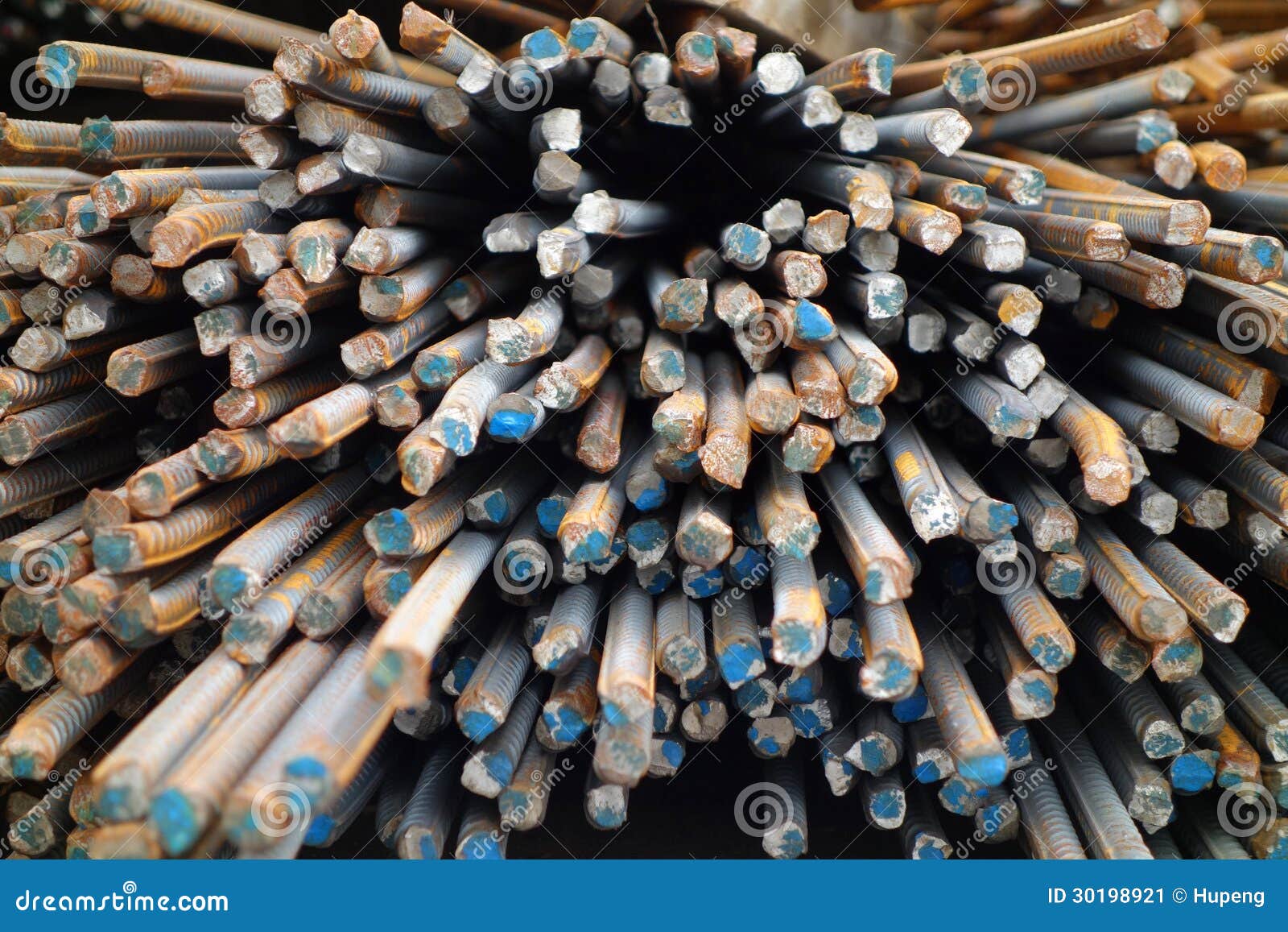 Deformed steel bars stock image. Image of cast, industrial - 30198921