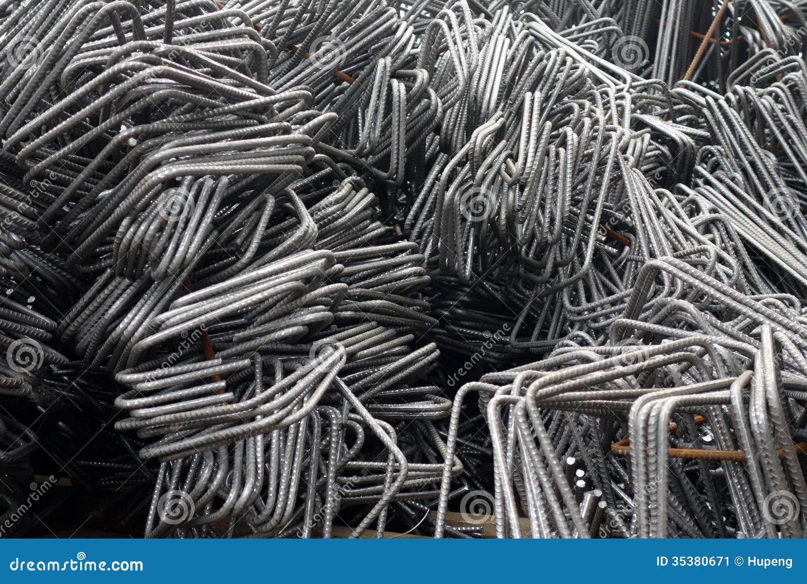 Deformed steel bars stock image. Image of iron, decay - 35380671