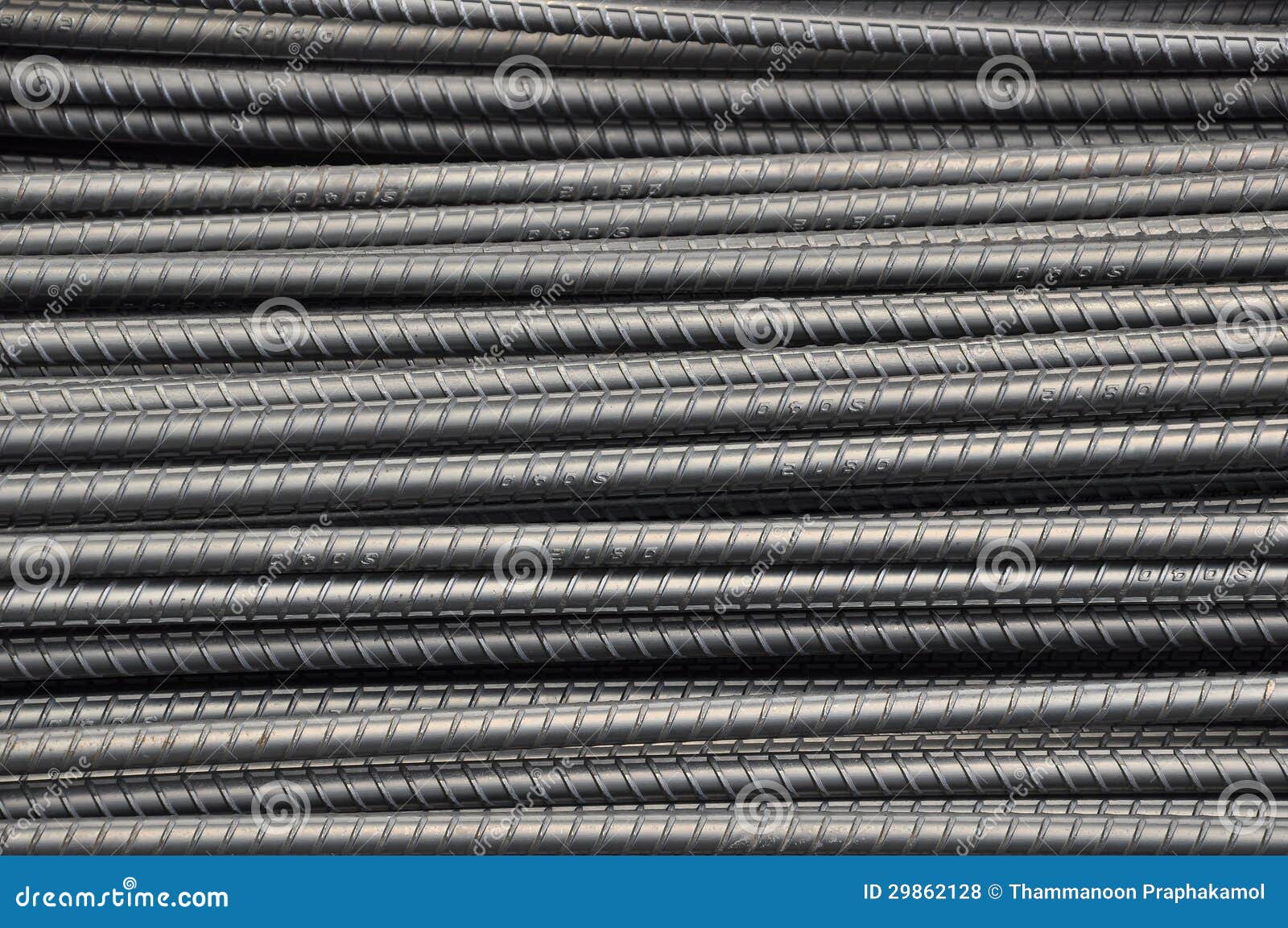 DEFORMED STEEL BARS stock photo. Image of factory, deformed - 29862128