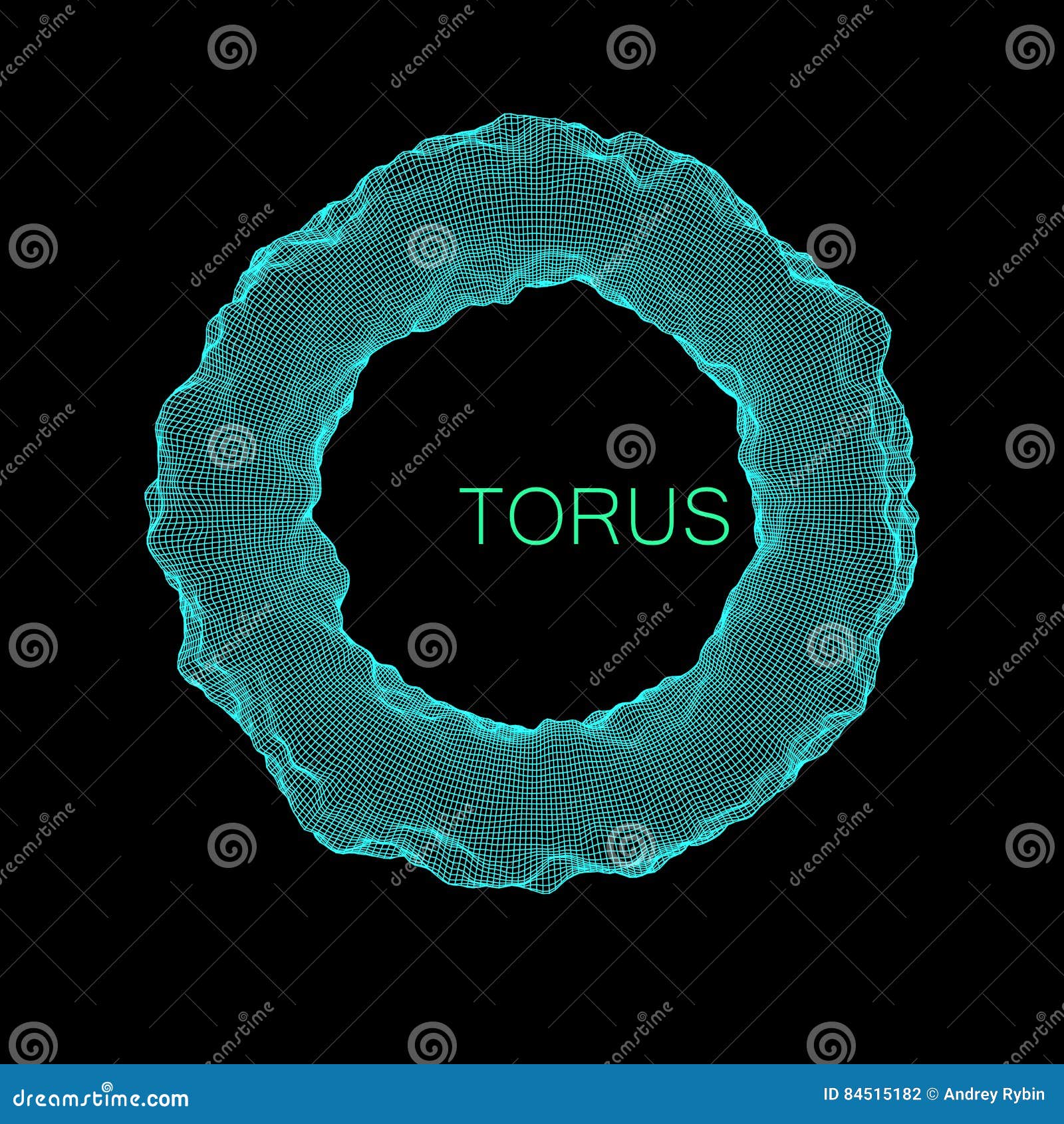 3 D Vector Torus. Abstract Vector Element With Depth Of Field ...
