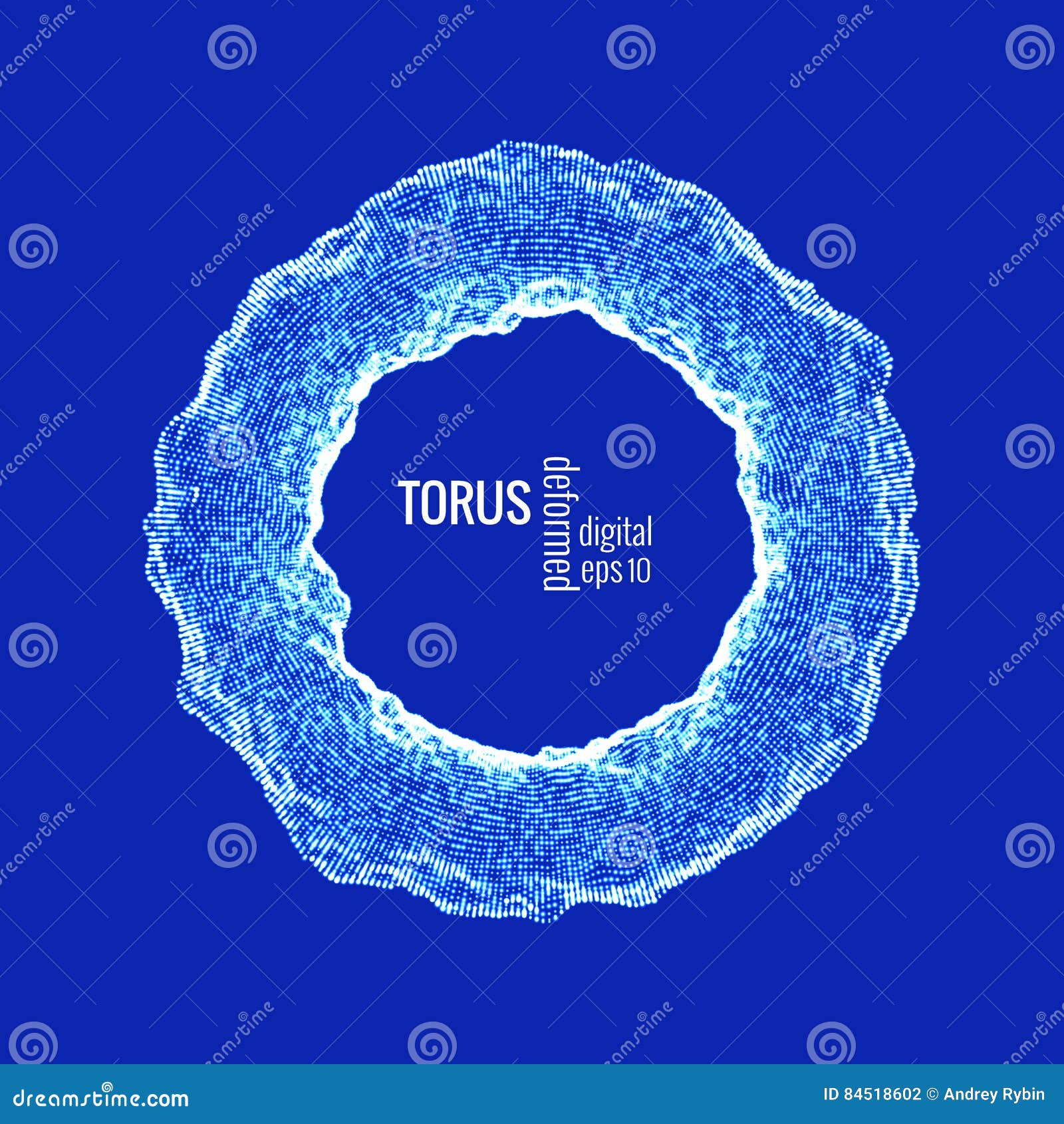 3 D Vector Torus. Abstract Vector Element With Depth Of Field ...