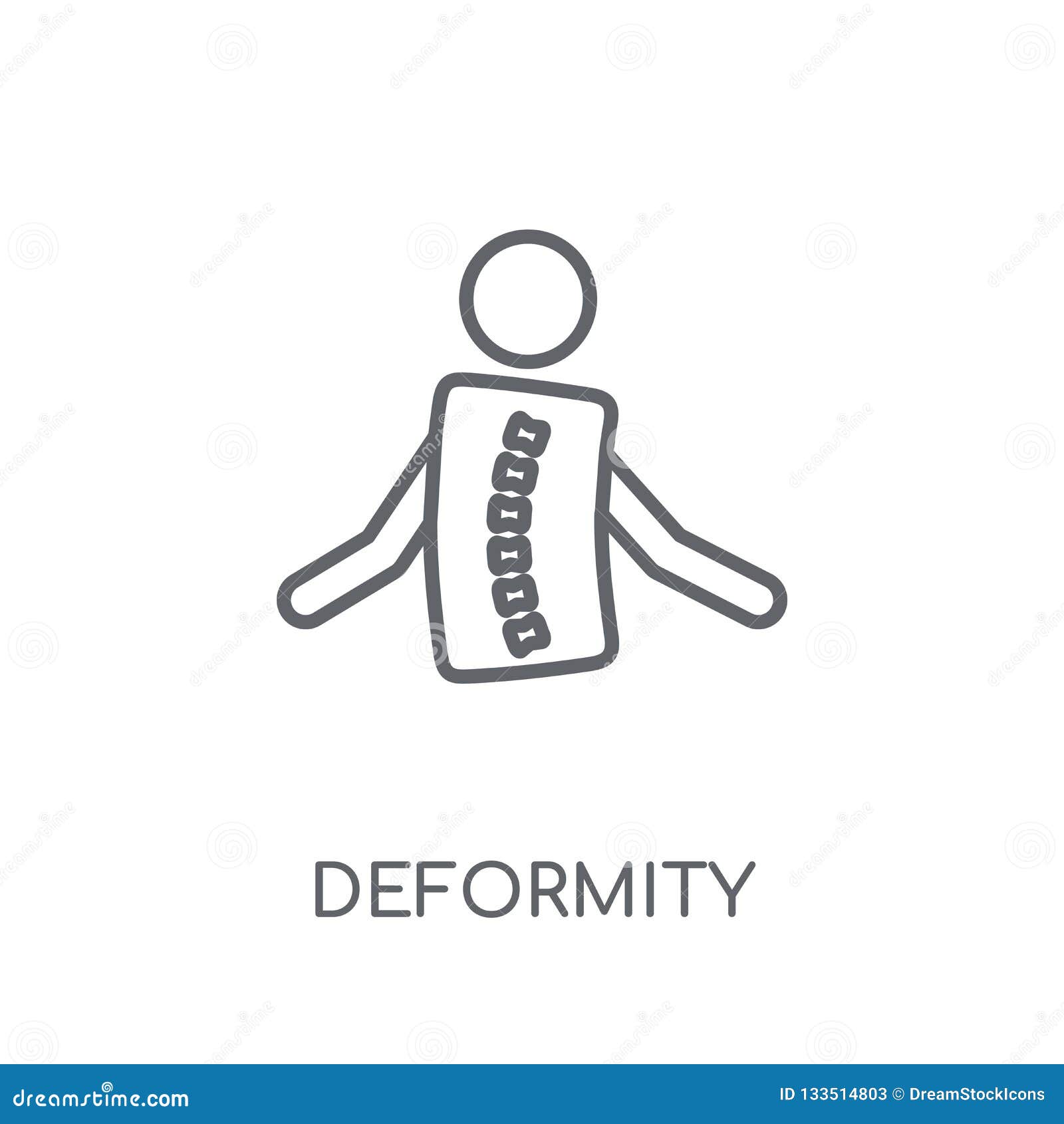 Deformity Linear Icon. Modern Outline Deformity Logo Concept On Cartoon ...