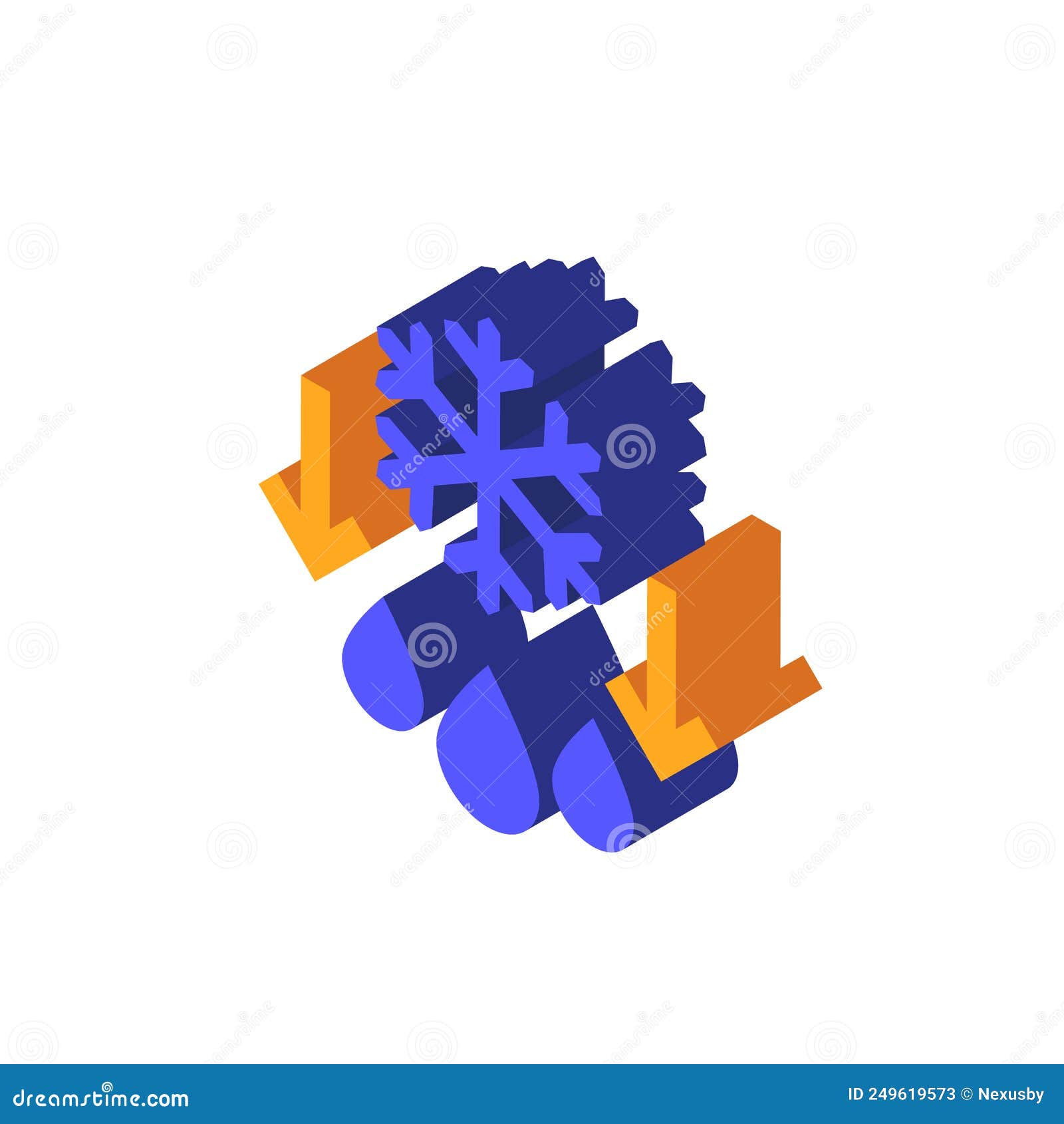 Defrost, Ice To Water Icon, Isometric Design Stock Vector ...