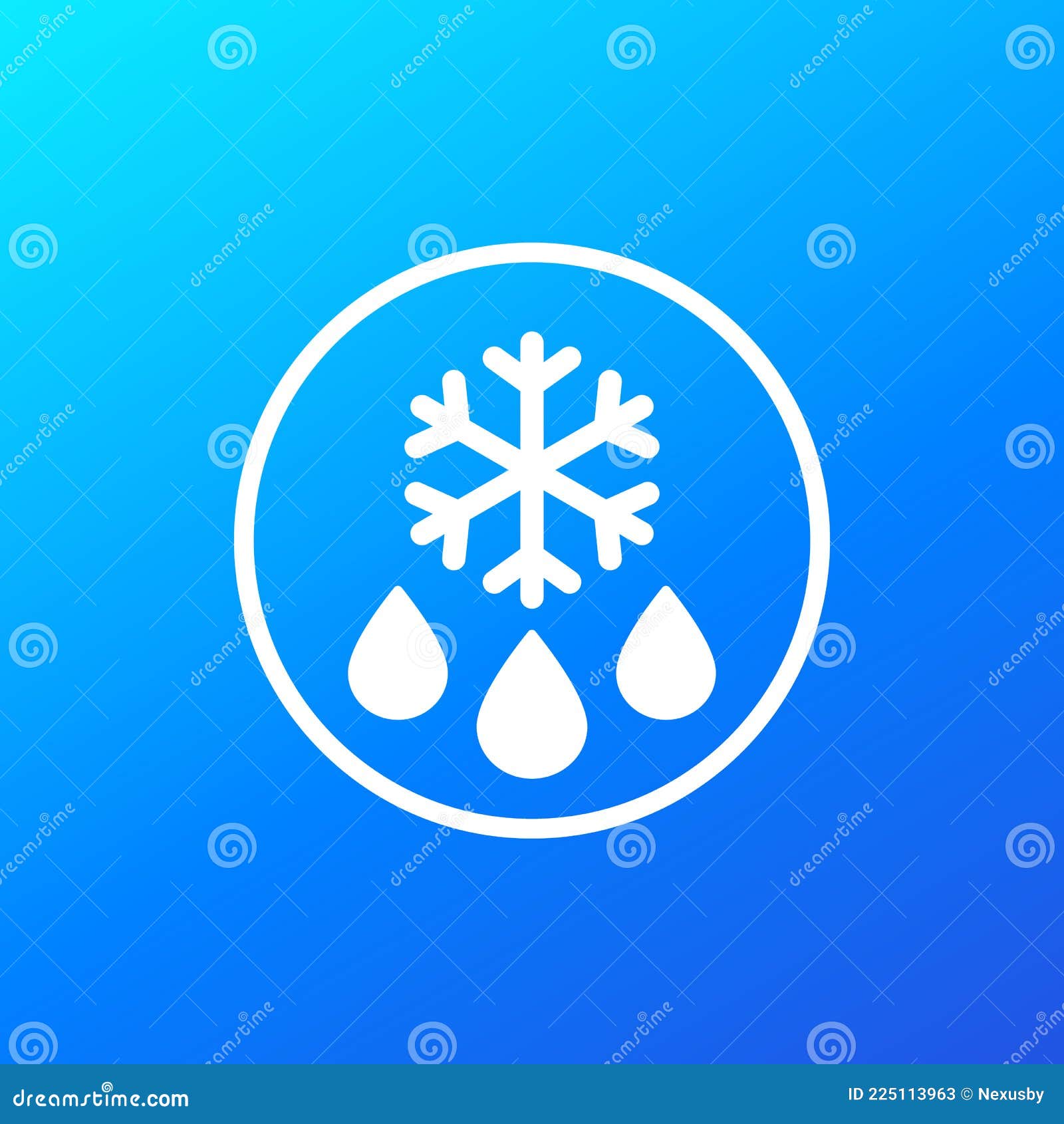 Defrost, Ice To Water Icon, Vector Sign Stock Vector - Illustration of ...