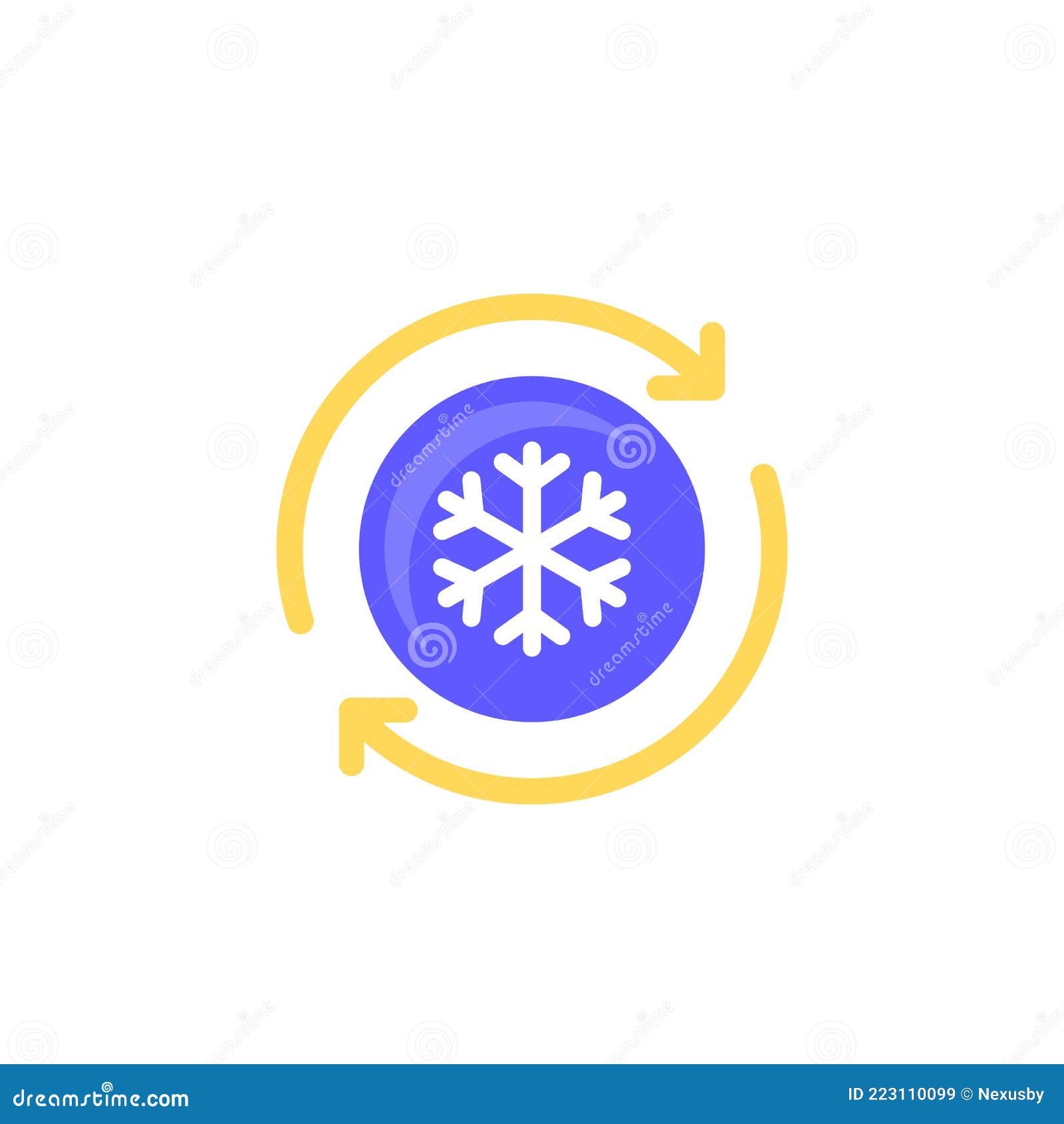 Defrost Icon with Arrows, Vector Sign Stock Vector - Illustration of ...