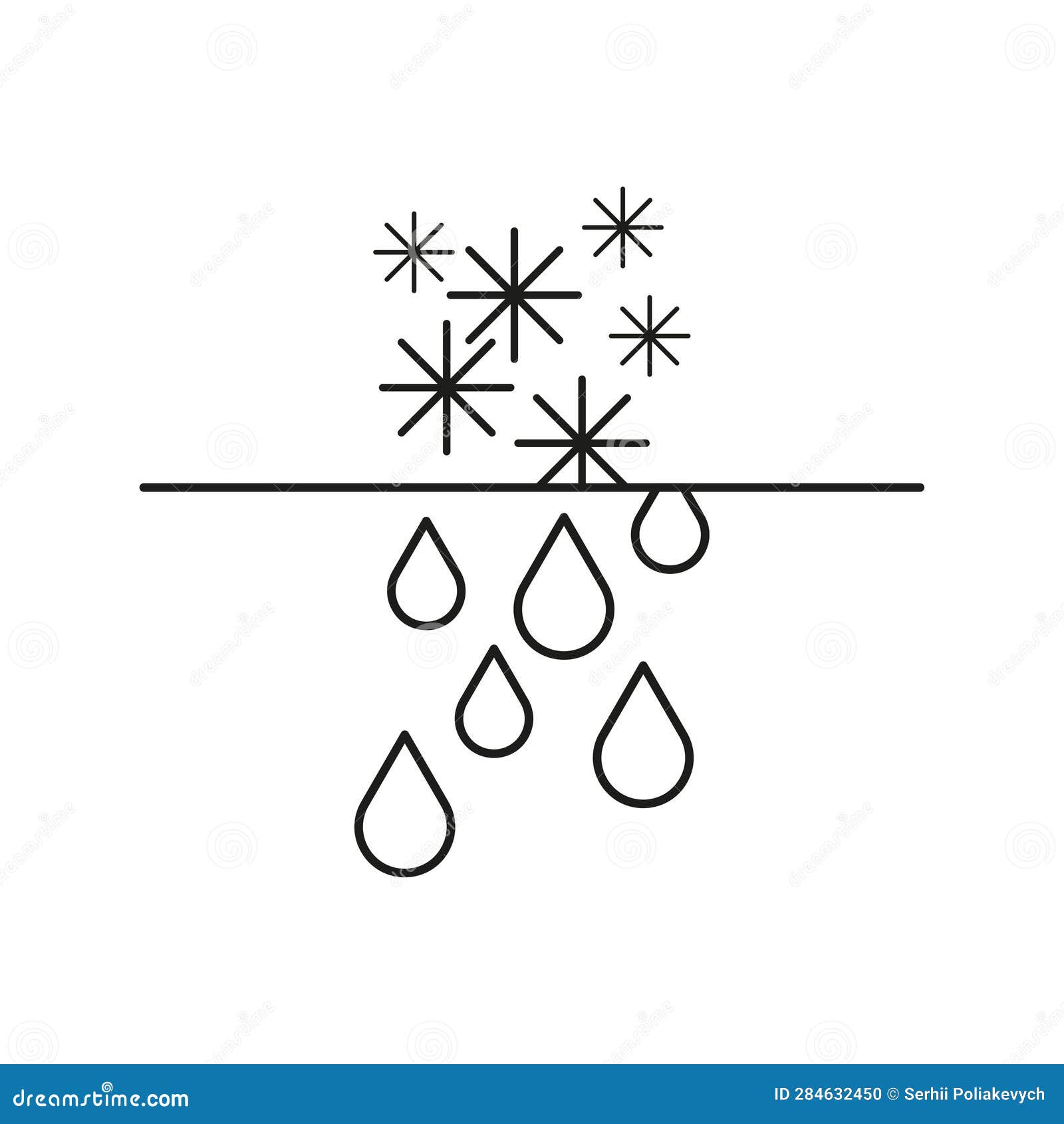 Defrost Icon, Snow Thaw, Unfreeze Function. Vector Illustration. Stock ...