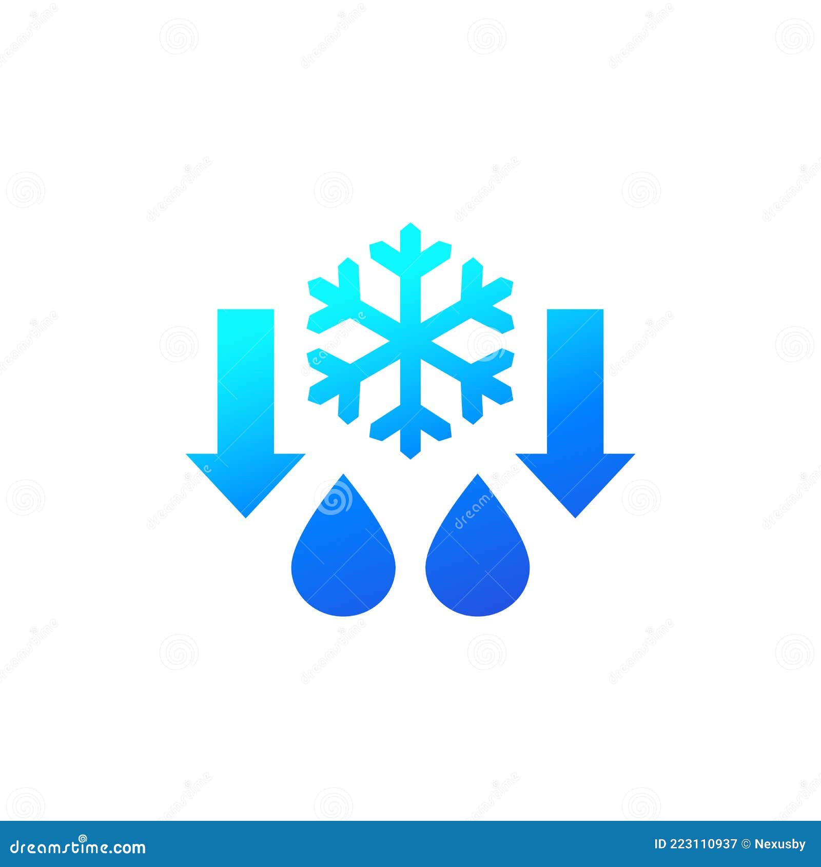 Defrost Icon on White, Vector Stock Vector - Illustration of climate ...