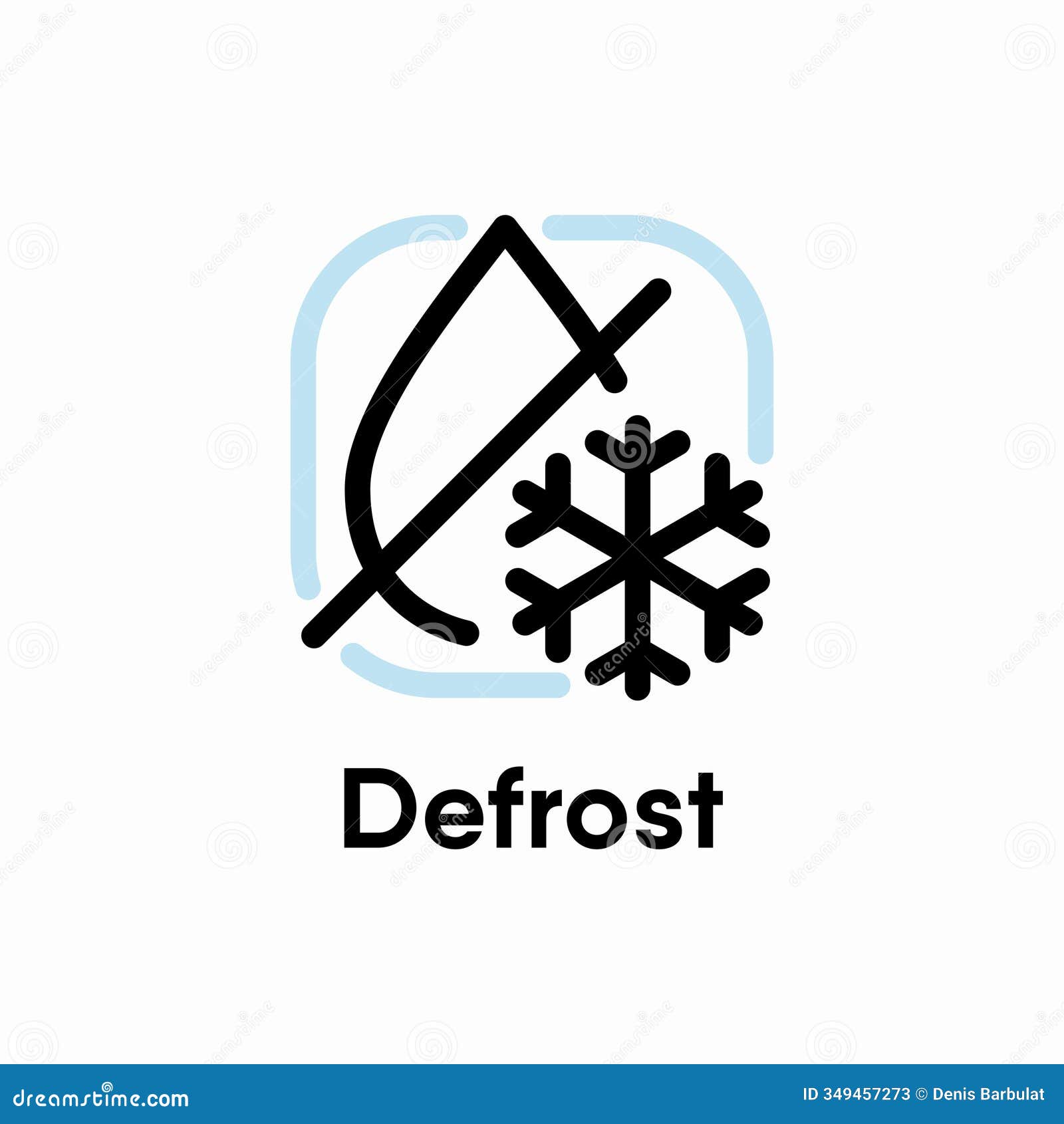 Defrost information sign stock illustration. Illustration of deep ...