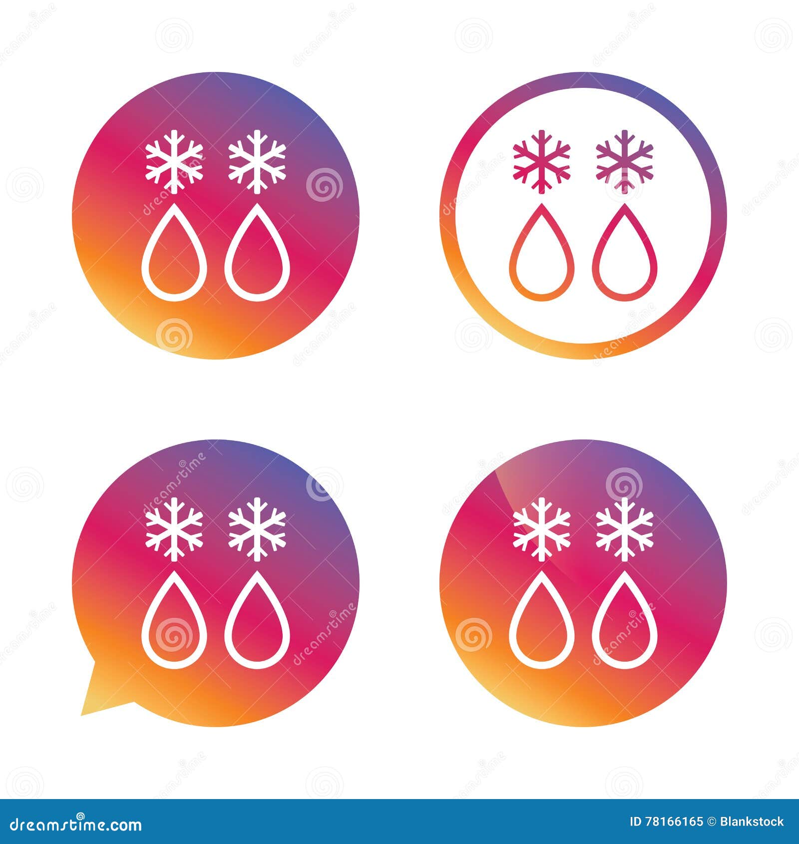 Defrosting Sign Icon. from Ice To Water Symbol Stock Vector ...