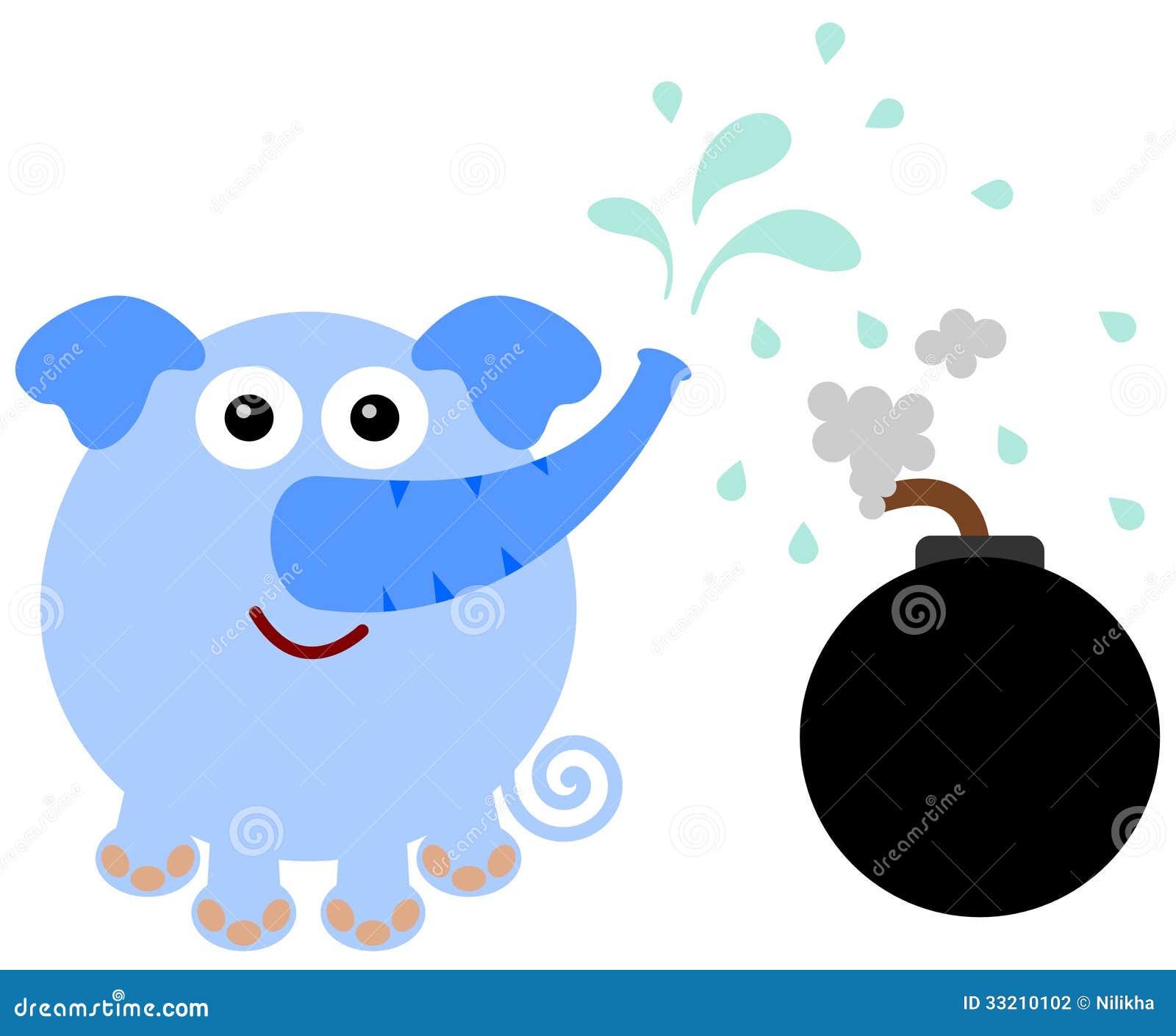 Defused by an animal stock illustration. Illustration of dangerous ...