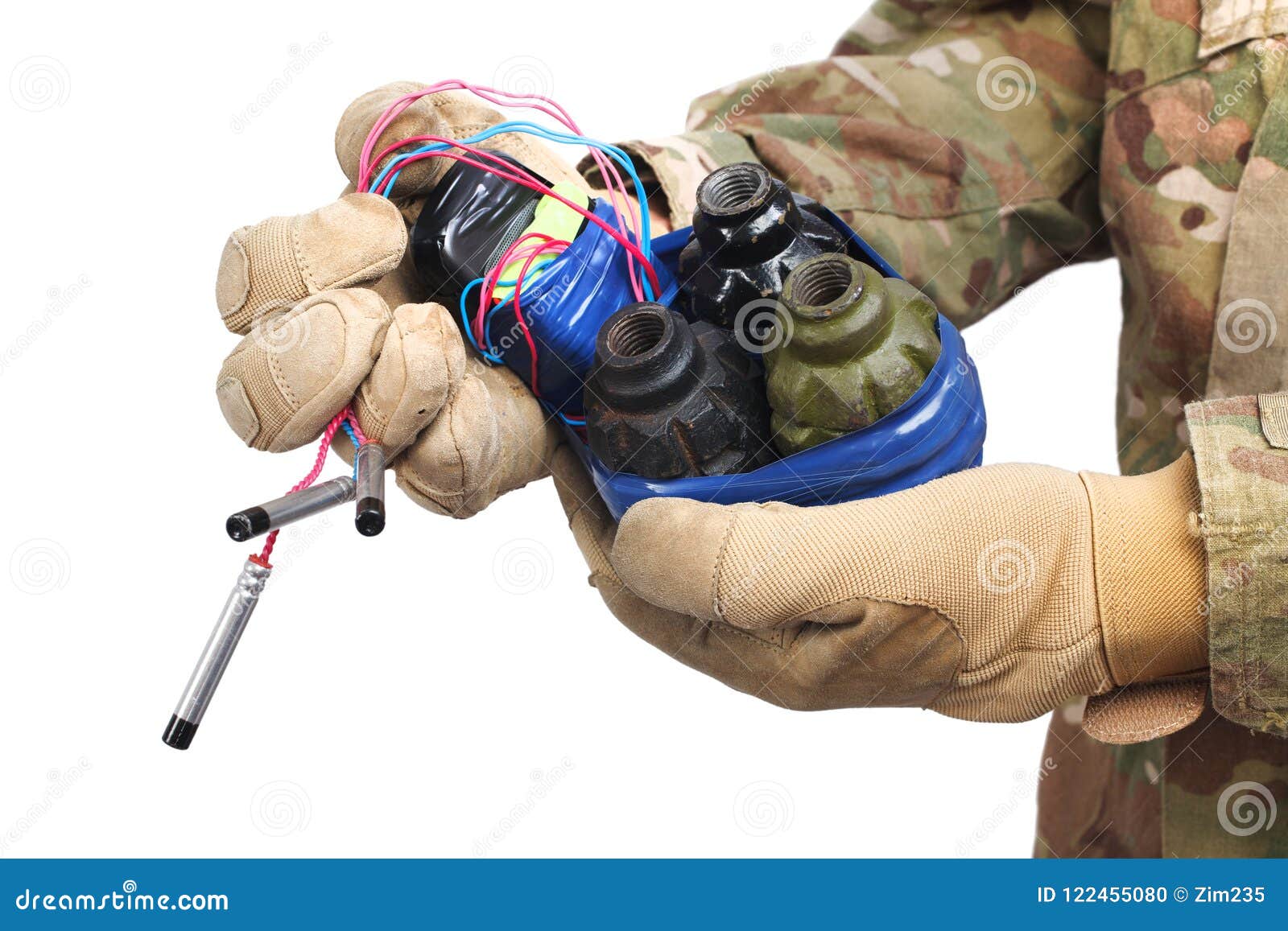 Defused Improvised Explosive Device (IED) in Hand Stock Photo - Image ...