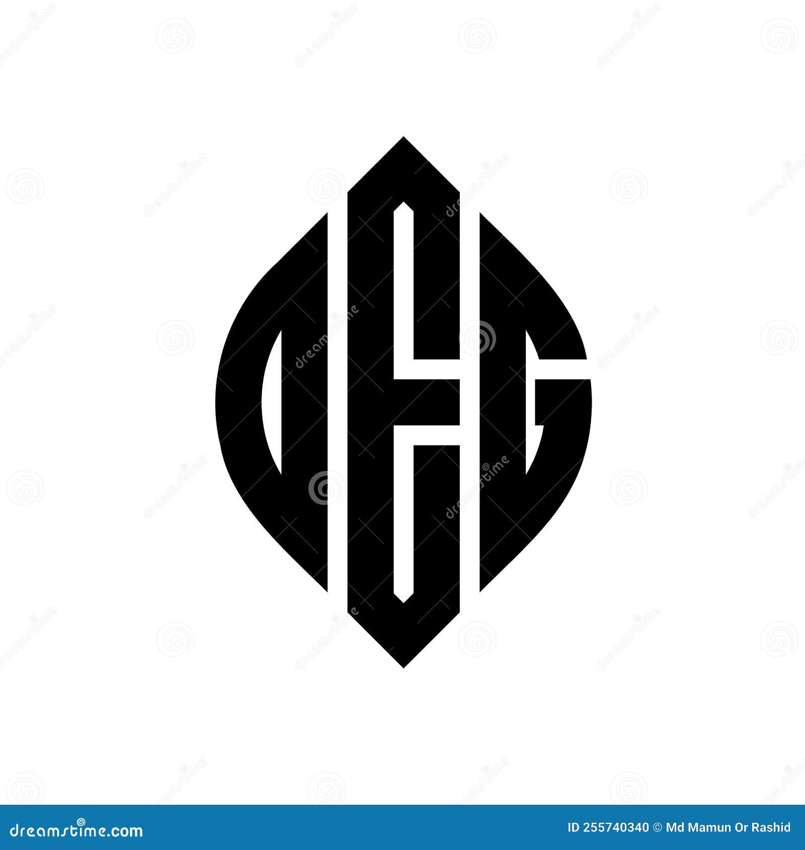 DEG Circle Letter Logo Design with Circle and Ellipse Shape. DEG ...