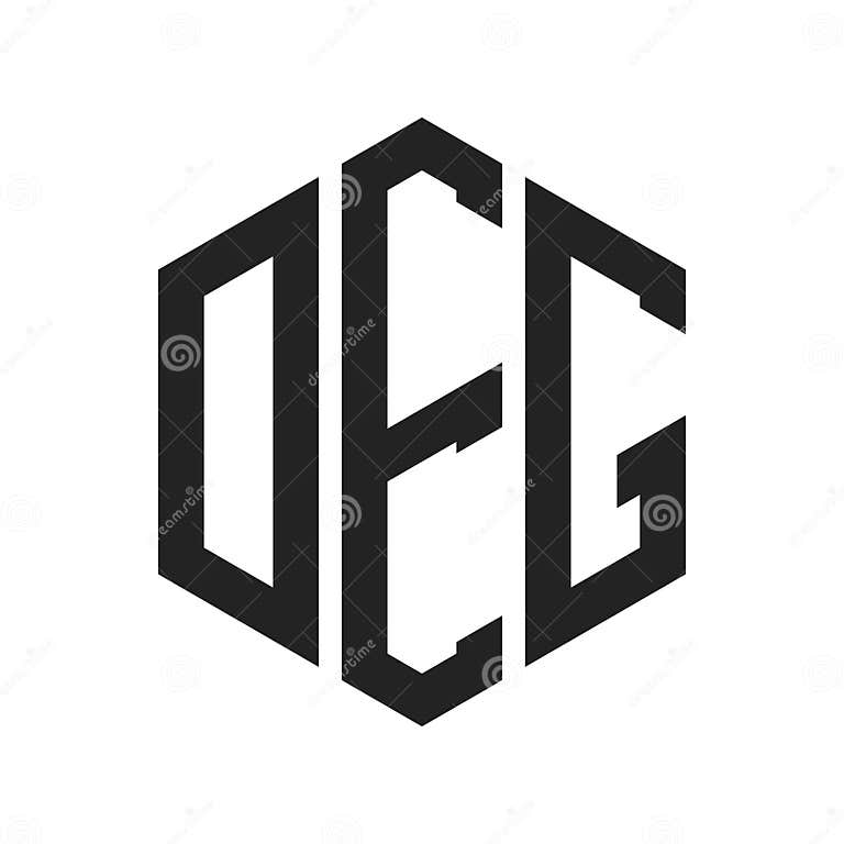 DEG Logo Design. Initial Letter DEG Monogram Logo Using Hexagon Shape ...