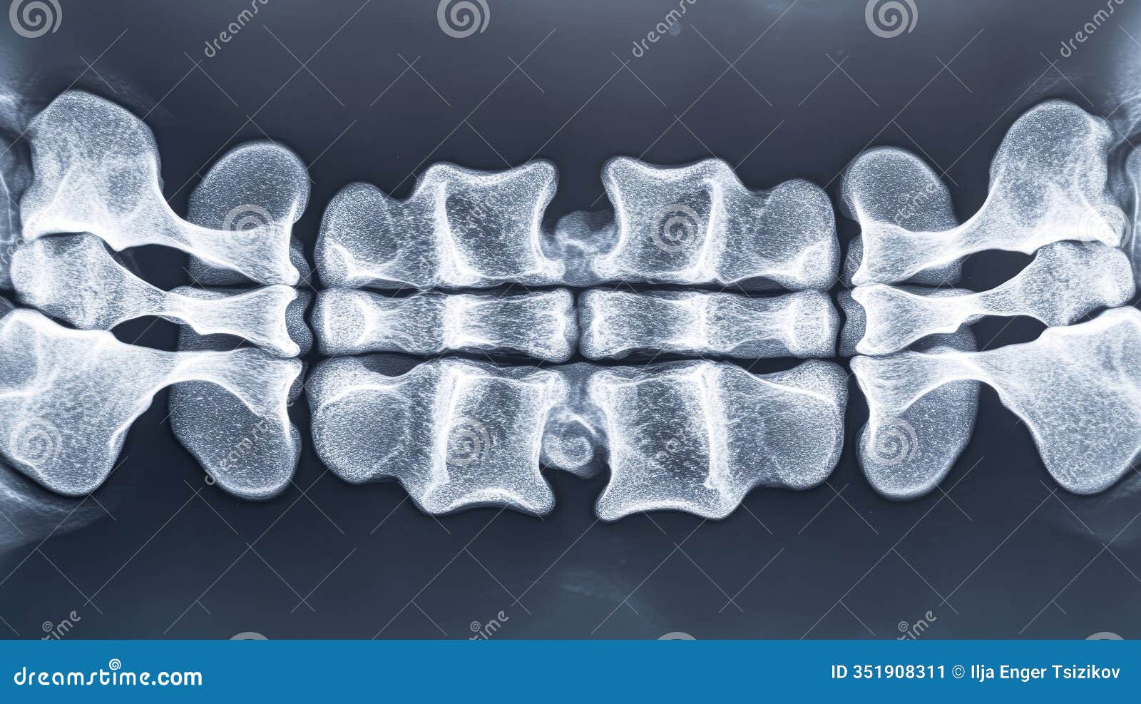 X-ray Image Of The Spine, Showing Its Curved Structure And Alignment ...
