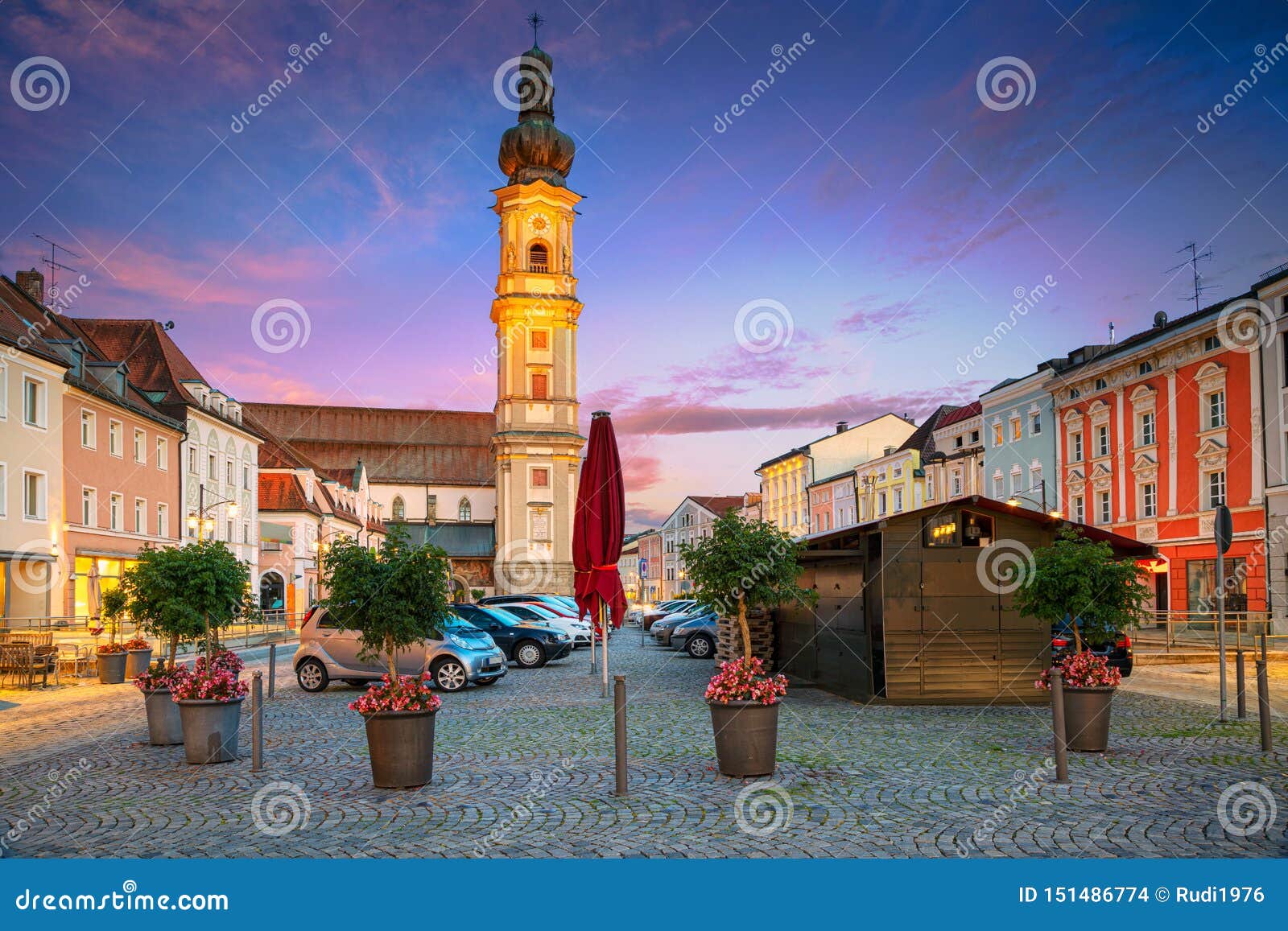 Deggendorf, Germany. stock photo. Image of building - 151486774