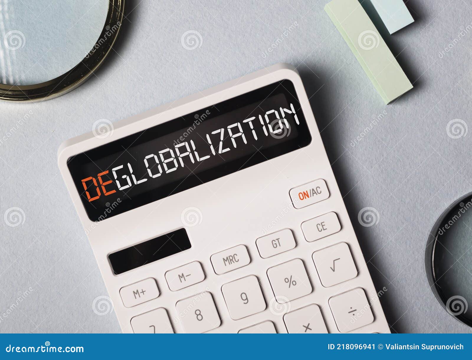 Deglobalization And Reverse Globalization Concept. Word On Paper ...