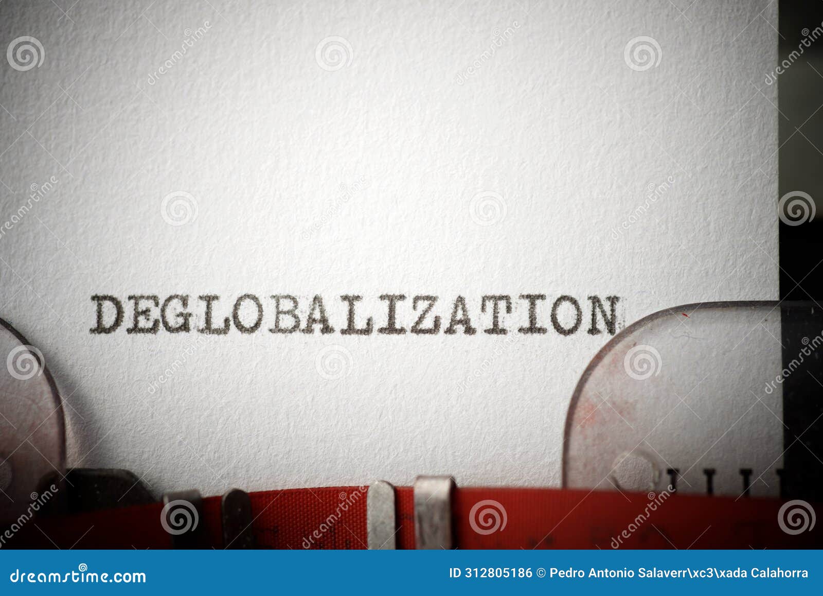 Deglobalization And Reverse Globalization Concept. Word On Paper ...