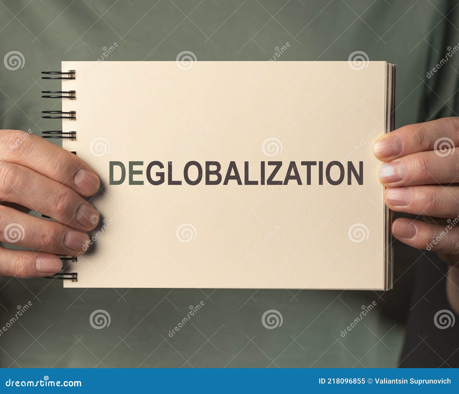 Deglobalization And Reverse Globalization Concept. Word On Paper ...