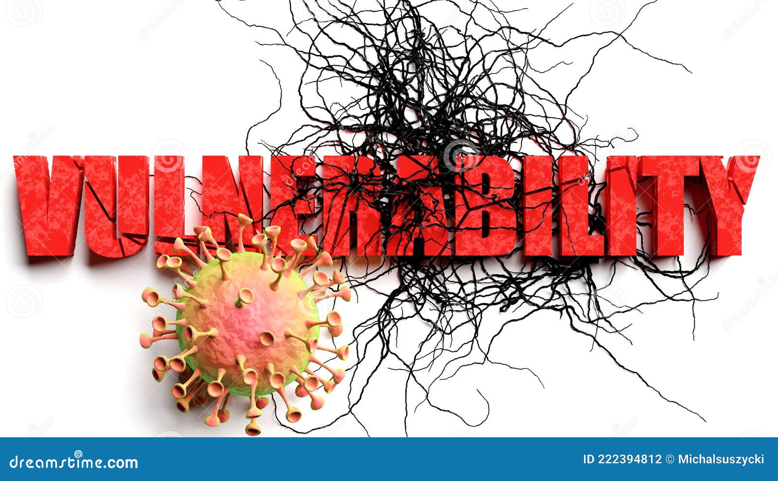 Covid And Vulnerability, Pictured By Word Vulnerability And Viruses To ...
