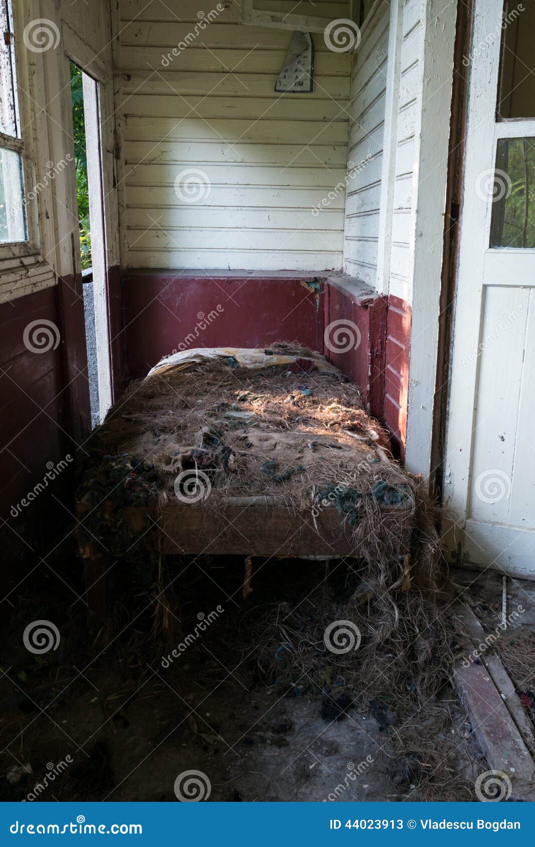 Devastated bed stock image. Image of cracked, window - 44023913