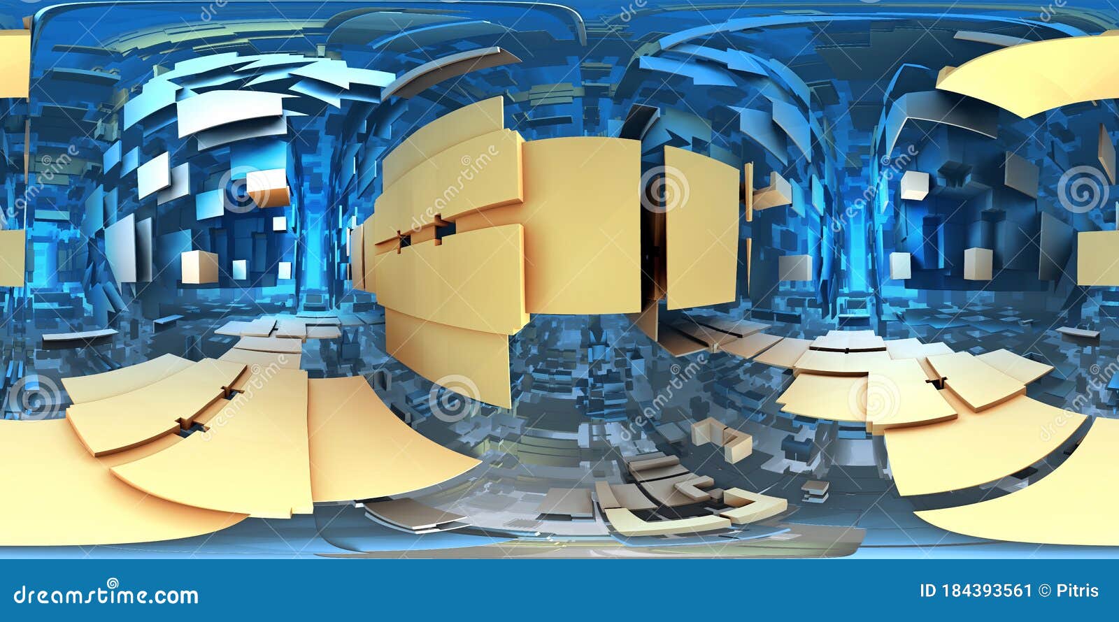 360 Degree Alien Labyrinth, Abstract Maze Background, Equirectangular ...
