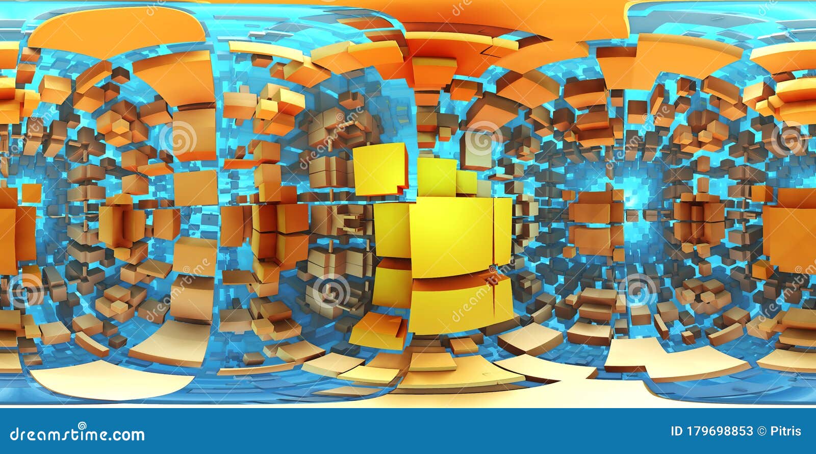 360 Degree Alien Labyrinth, Abstract Maze Background, Equirectangular ...