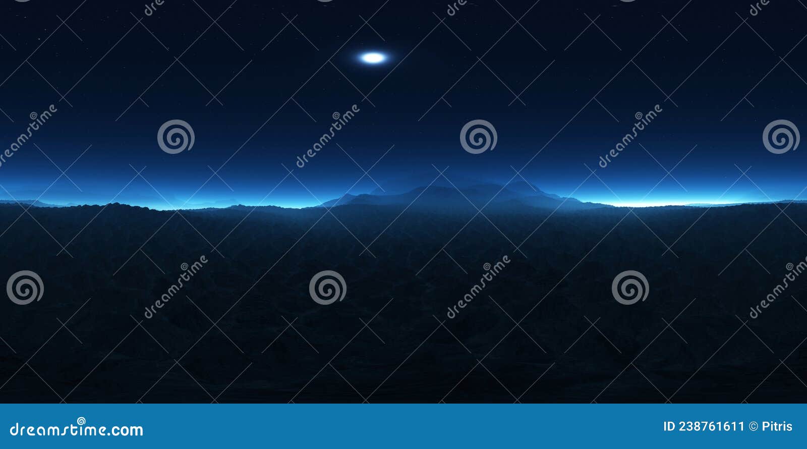 360 Degree Alien Planet Landscape, Equirectangular Projection ...