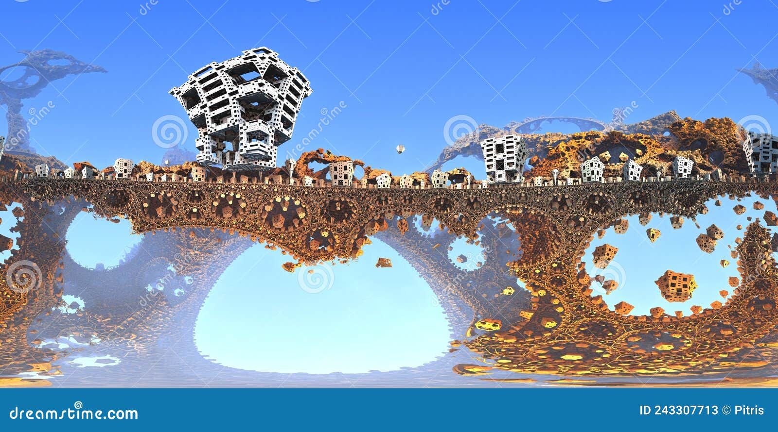 360 Degree Alternative Abstract World, Equirectangular Projection ...