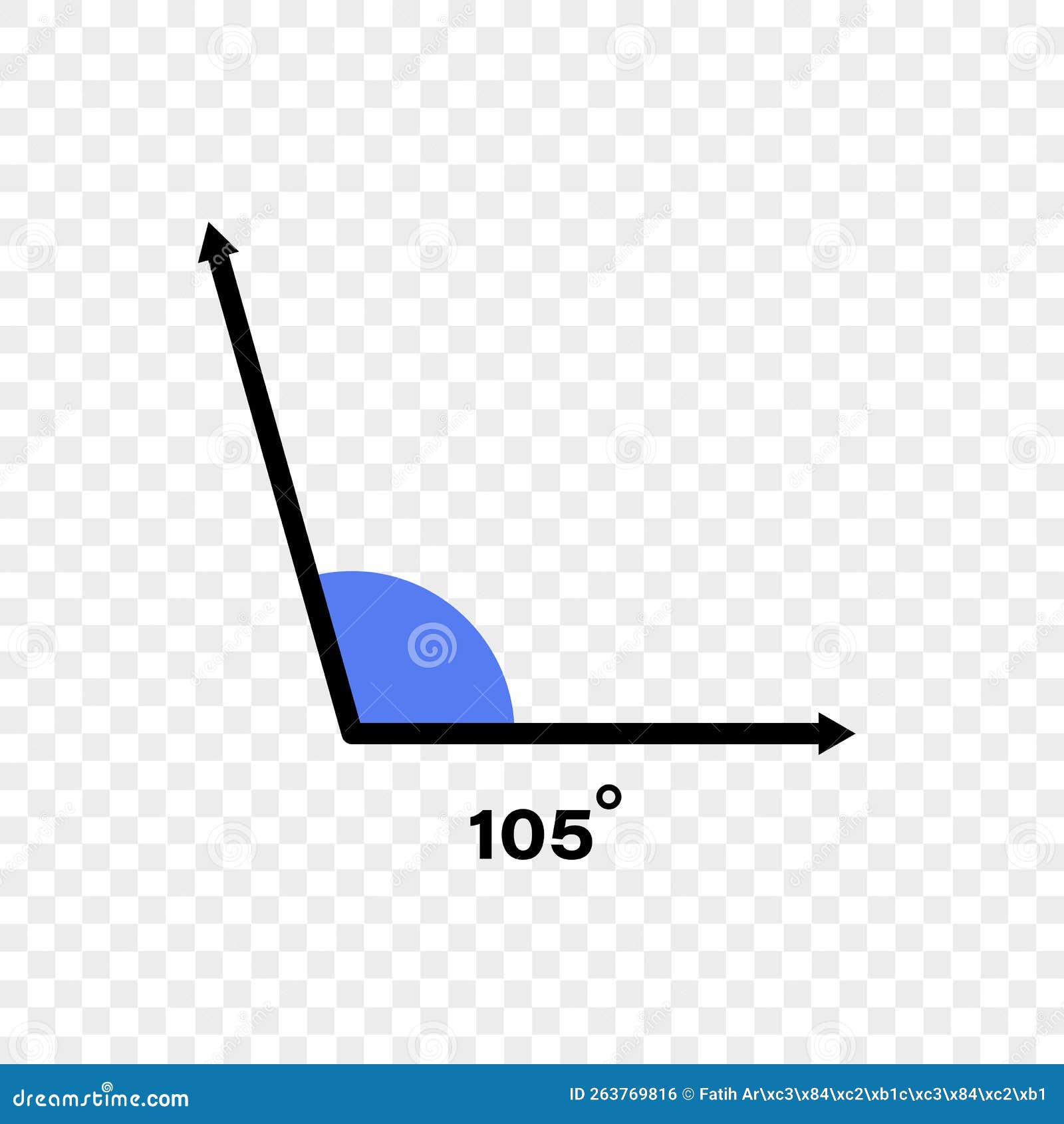105 Degree Angle Icon. Geometric Symbol. Vector Illustration On ...