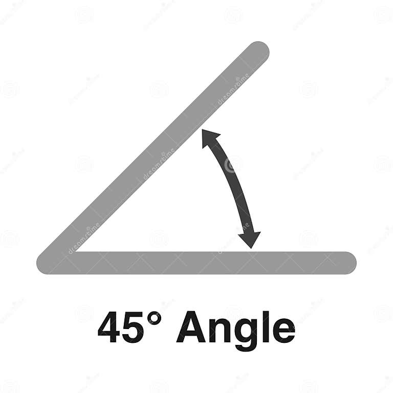 45 Degree Angle Icon Illustration Stock Vector - Illustration of ...