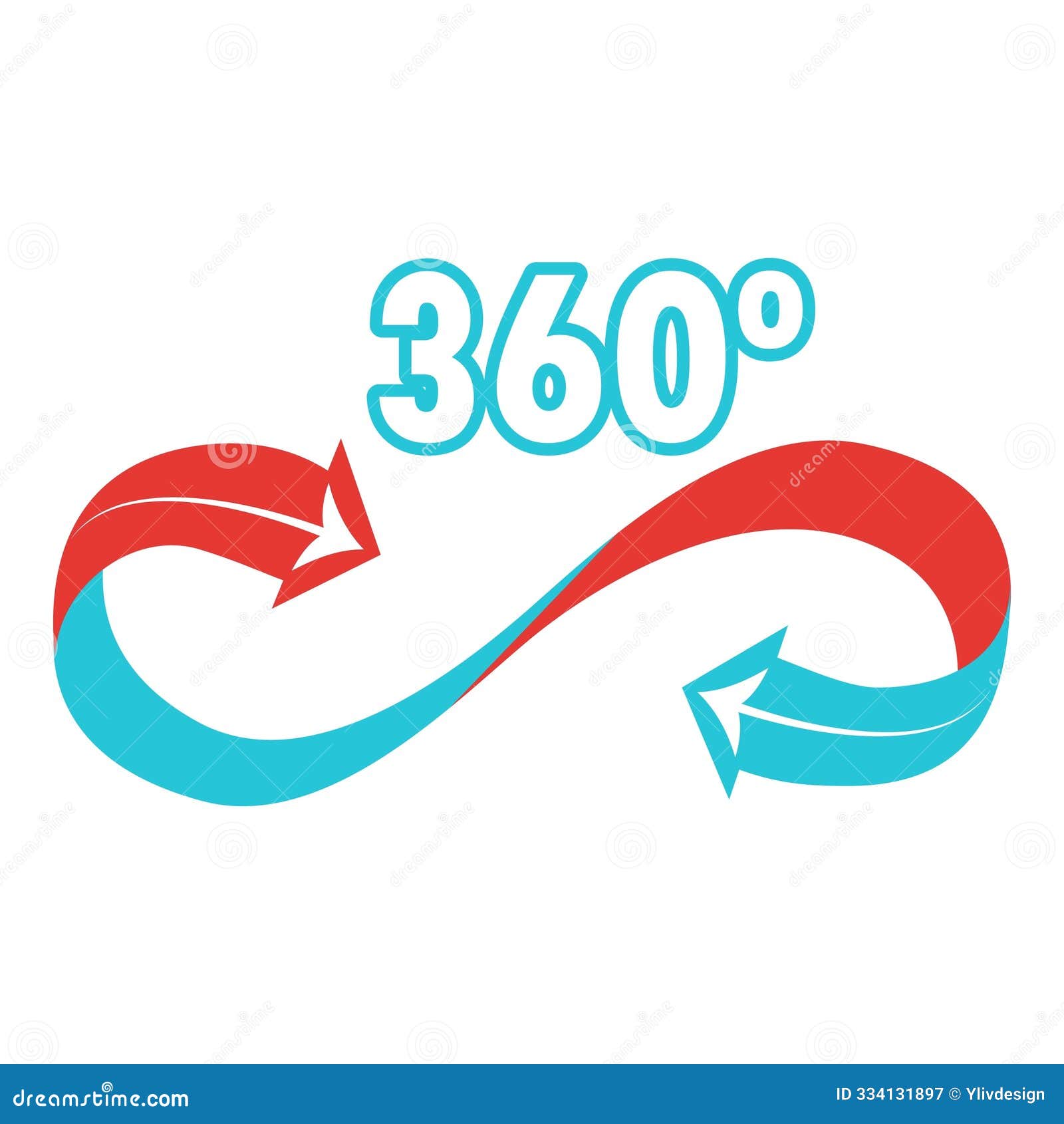 360 Degree Angle Showing Continuous Process with Arrows Stock Vector ...