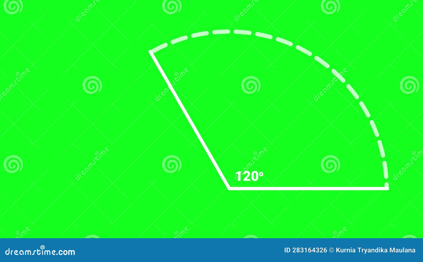 120 Degree Angle Triangle Math School Greenscreen Animation Stock ...