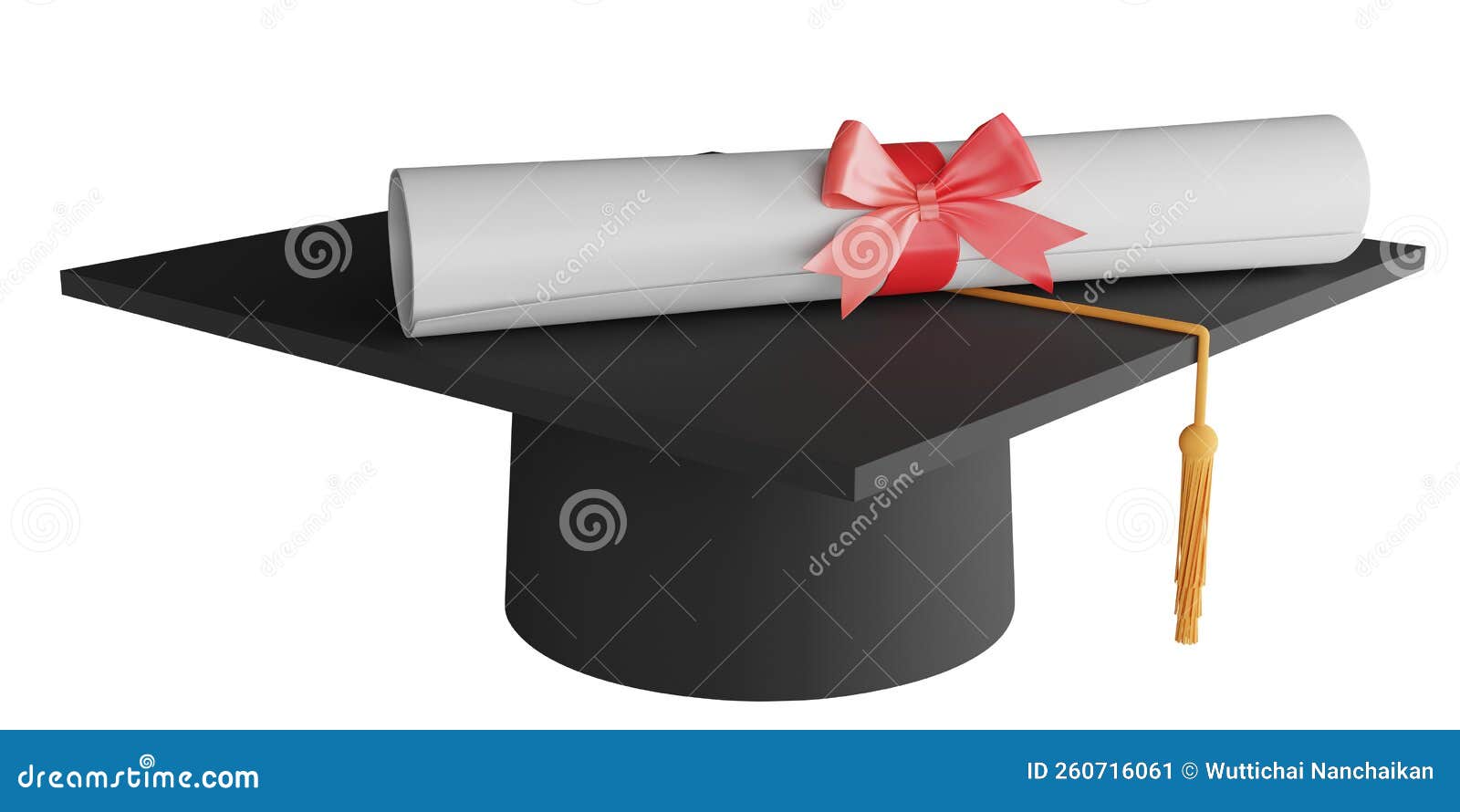 Degree cap and certificate stock illustration. Illustration of success ...