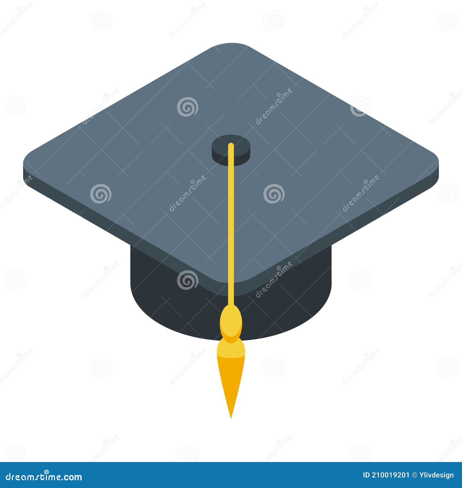 Degree Cap Icon, Isometric Style Stock Vector - Illustration of ...