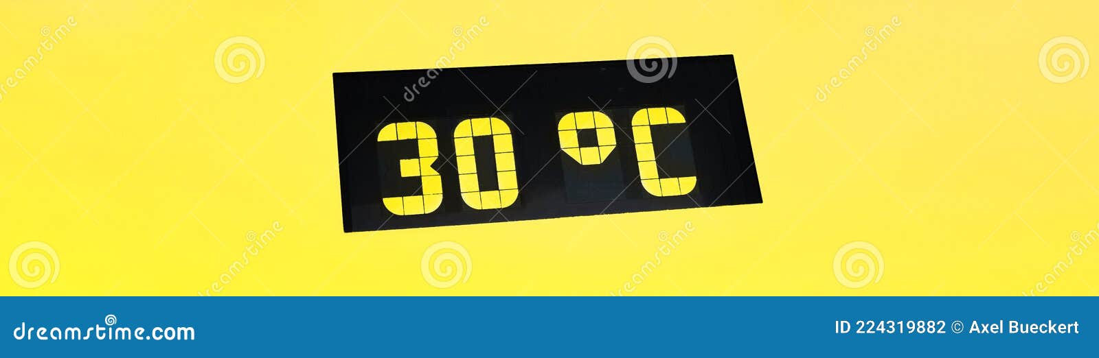 30 Degree Celsius on Digital Thermometer or Temperature Indicator Stock ...