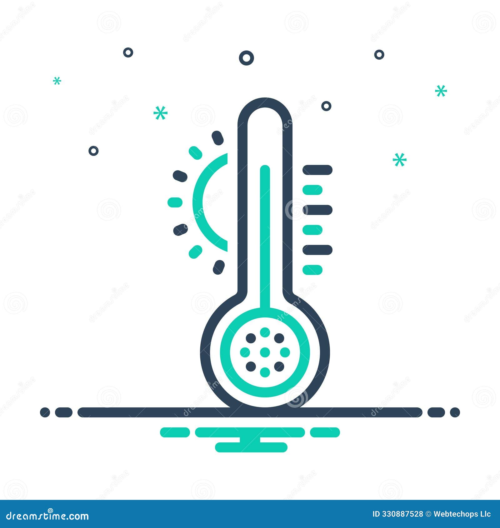 Degree Celsius Isometric Icon. 3d Line Art Technical Drawing. Editable ...