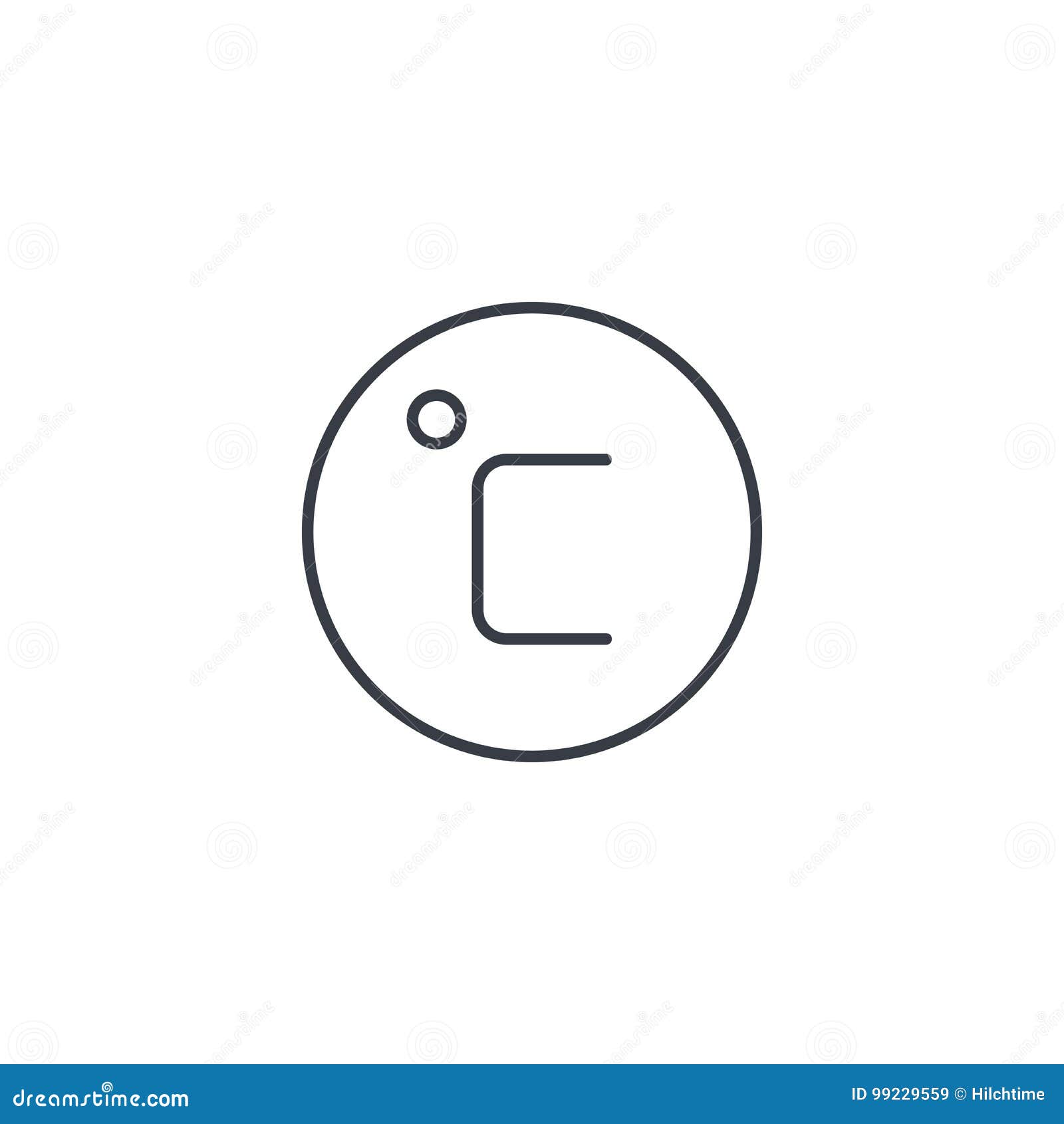 Degree Celsius Isometric Icon. 3d Line Art Technical Drawing. Editable ...