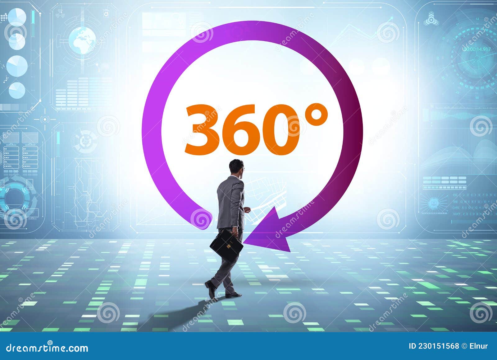 360 Degree Customer View for Marketing Purposes Stock Illustration ...