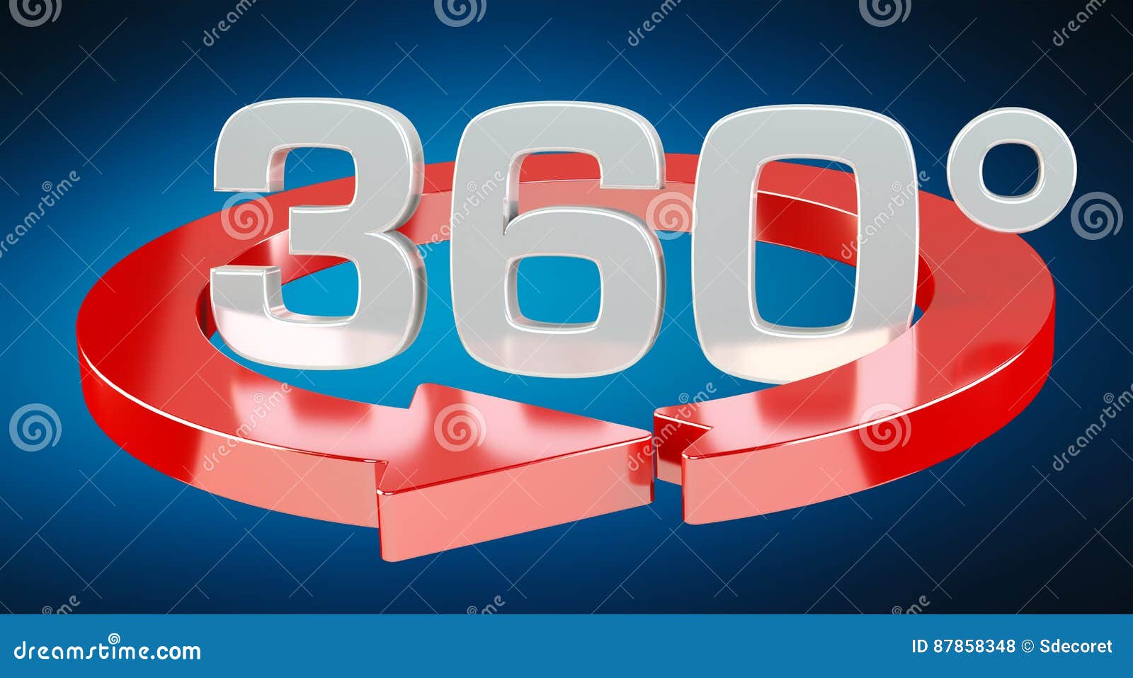 360 degree 3D render icon stock illustration. Illustration of ...