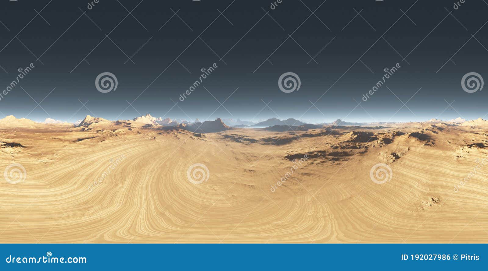 360 Degree Desert Landscape. Equirectangular Projection, Environment ...