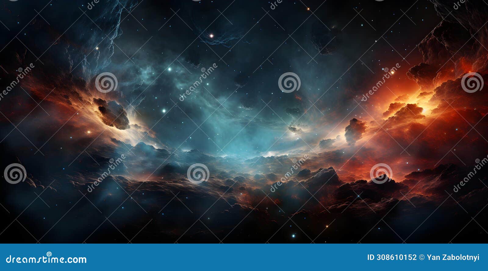 Degree Equirectangular Projection of Nebula and Stars in Space. Concept ...